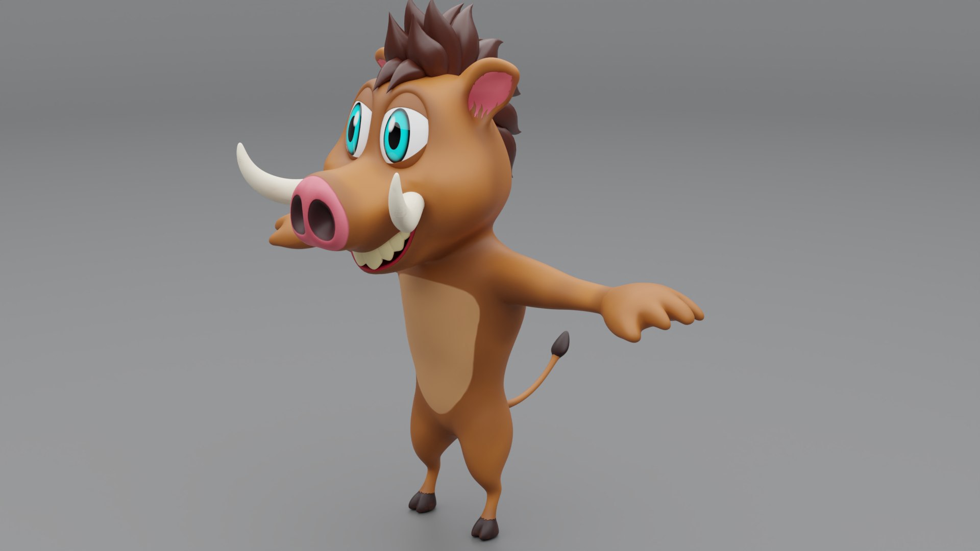 3D 3D Wildboar Cartoon Model - TurboSquid 2190153