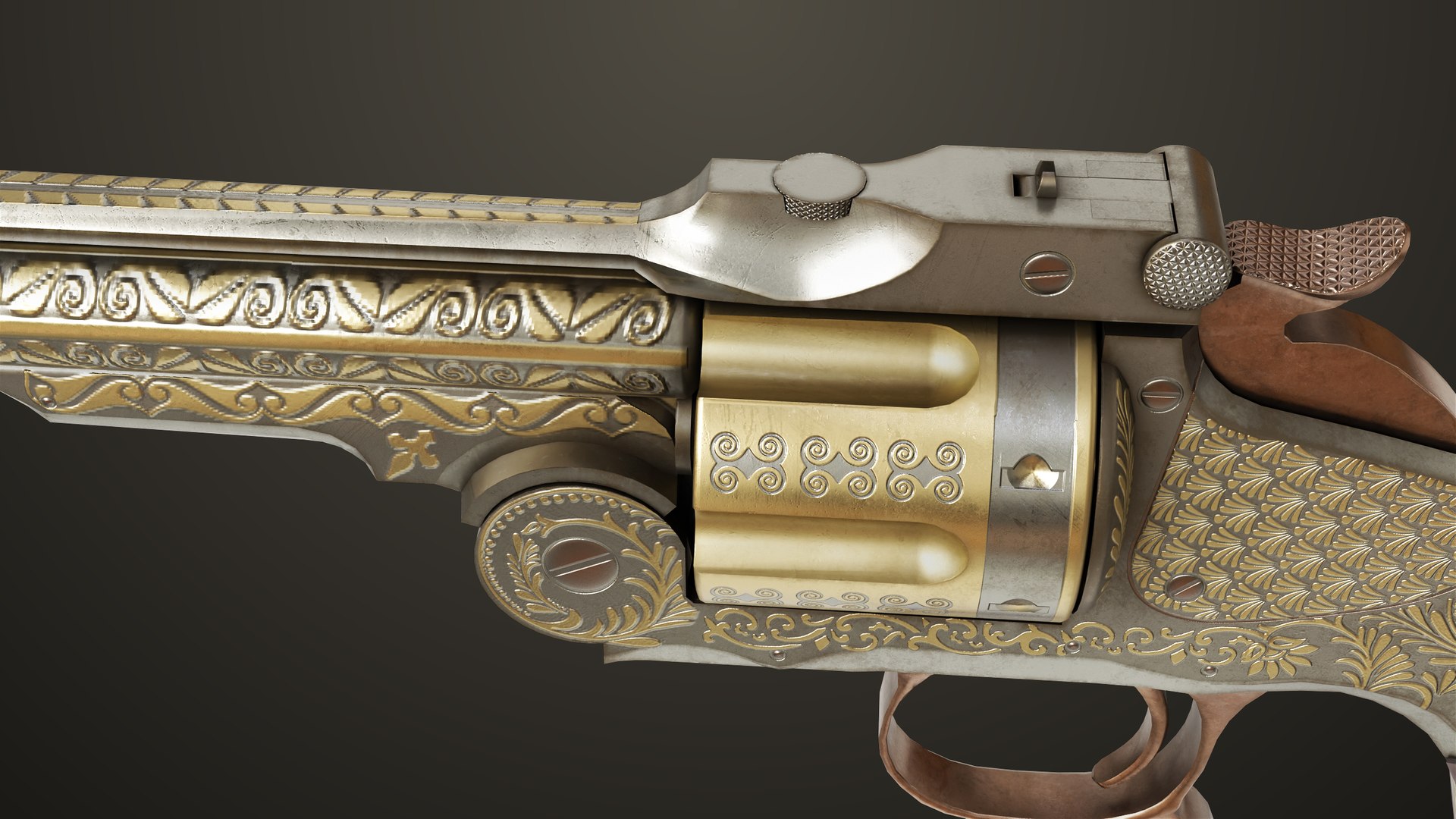 3D Aesthetic Revolver 02 Generic All PBR Unity UE Textures - TurboSquid ...