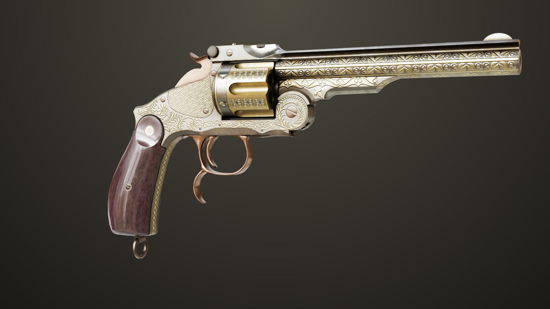 3D Aesthetic Revolver 02 Generic All PBR Unity UE Textures - TurboSquid ...