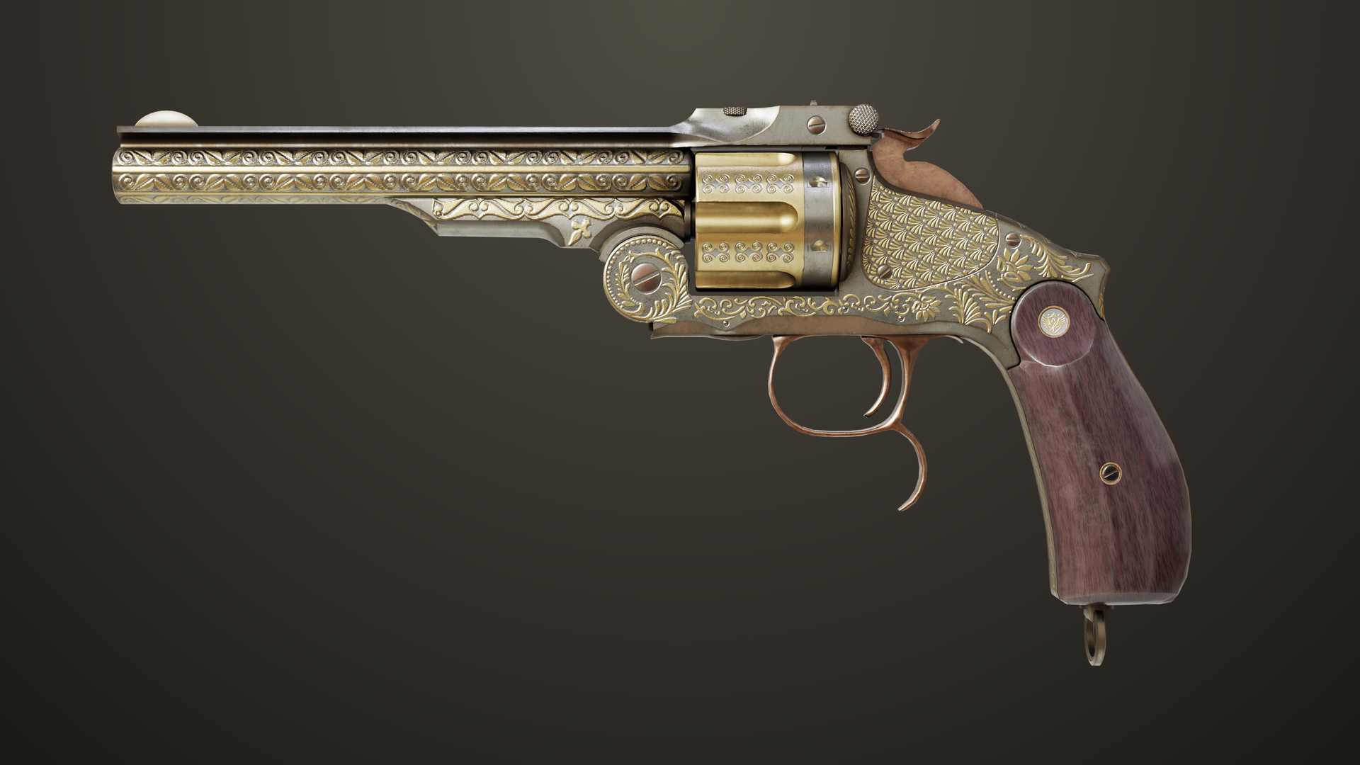 3D Aesthetic Revolver 02 Generic All PBR Unity UE Textures - TurboSquid ...