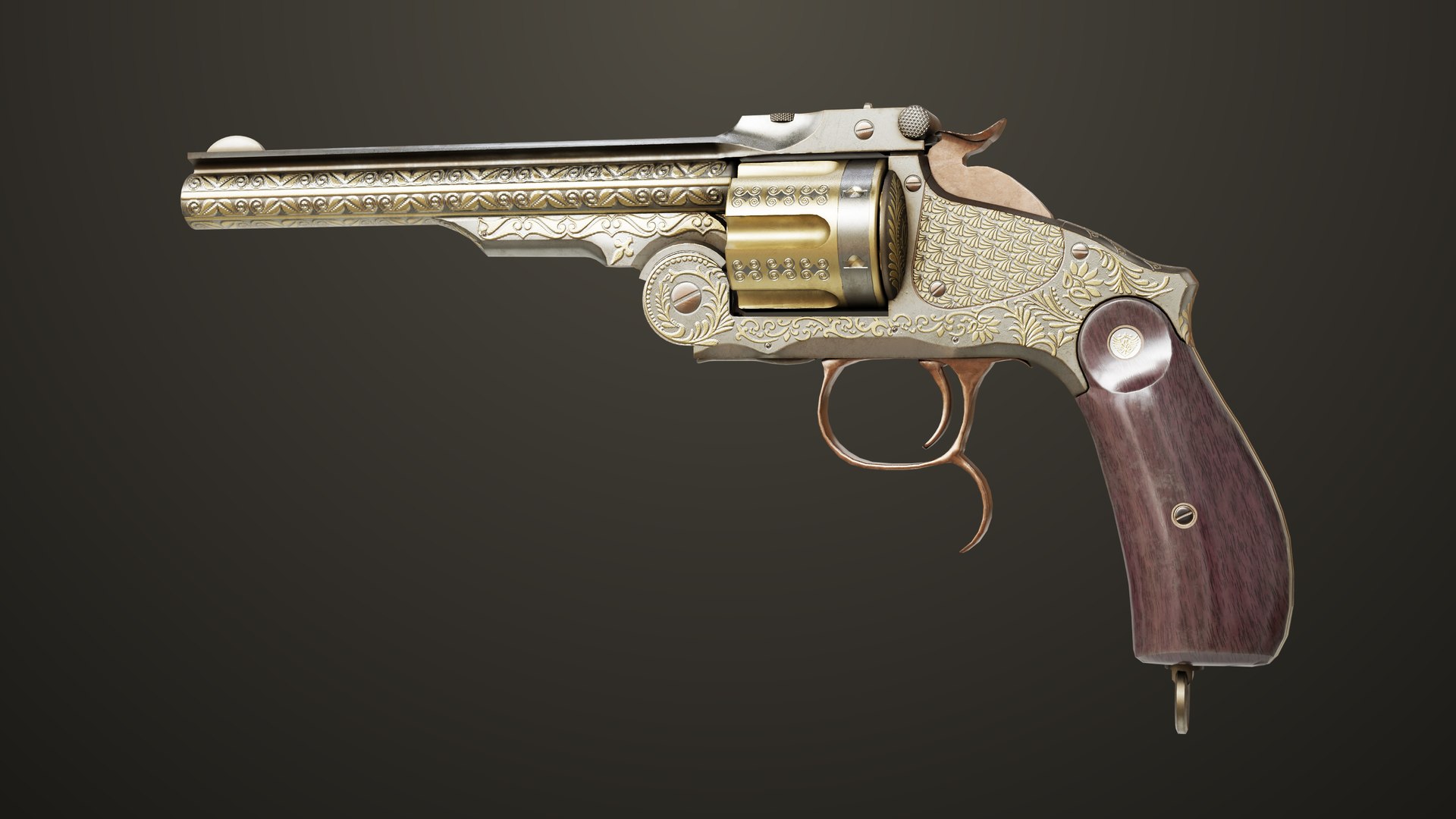 3D Aesthetic Revolver 02 Generic All PBR Unity UE Textures - TurboSquid ...