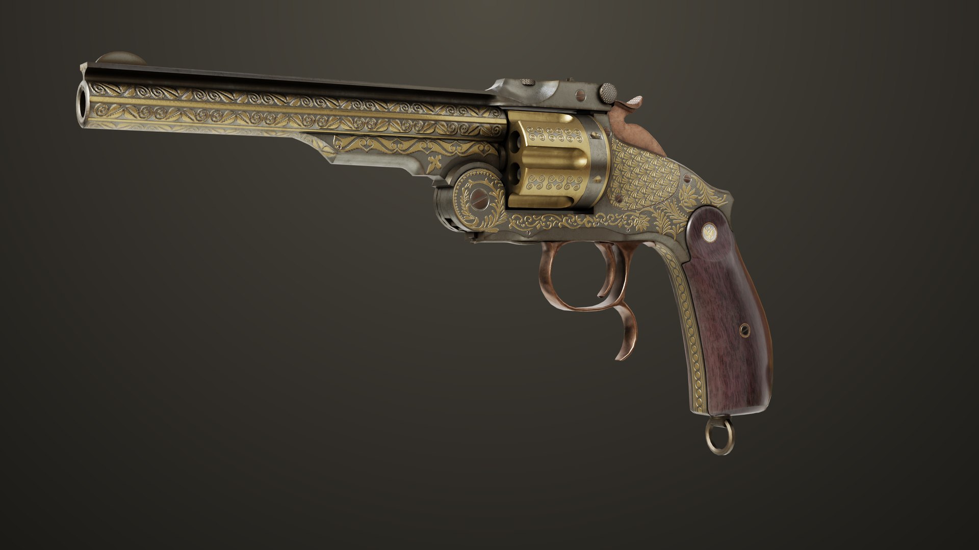 3D Aesthetic Revolver 02 Generic All PBR Unity UE Textures - TurboSquid ...