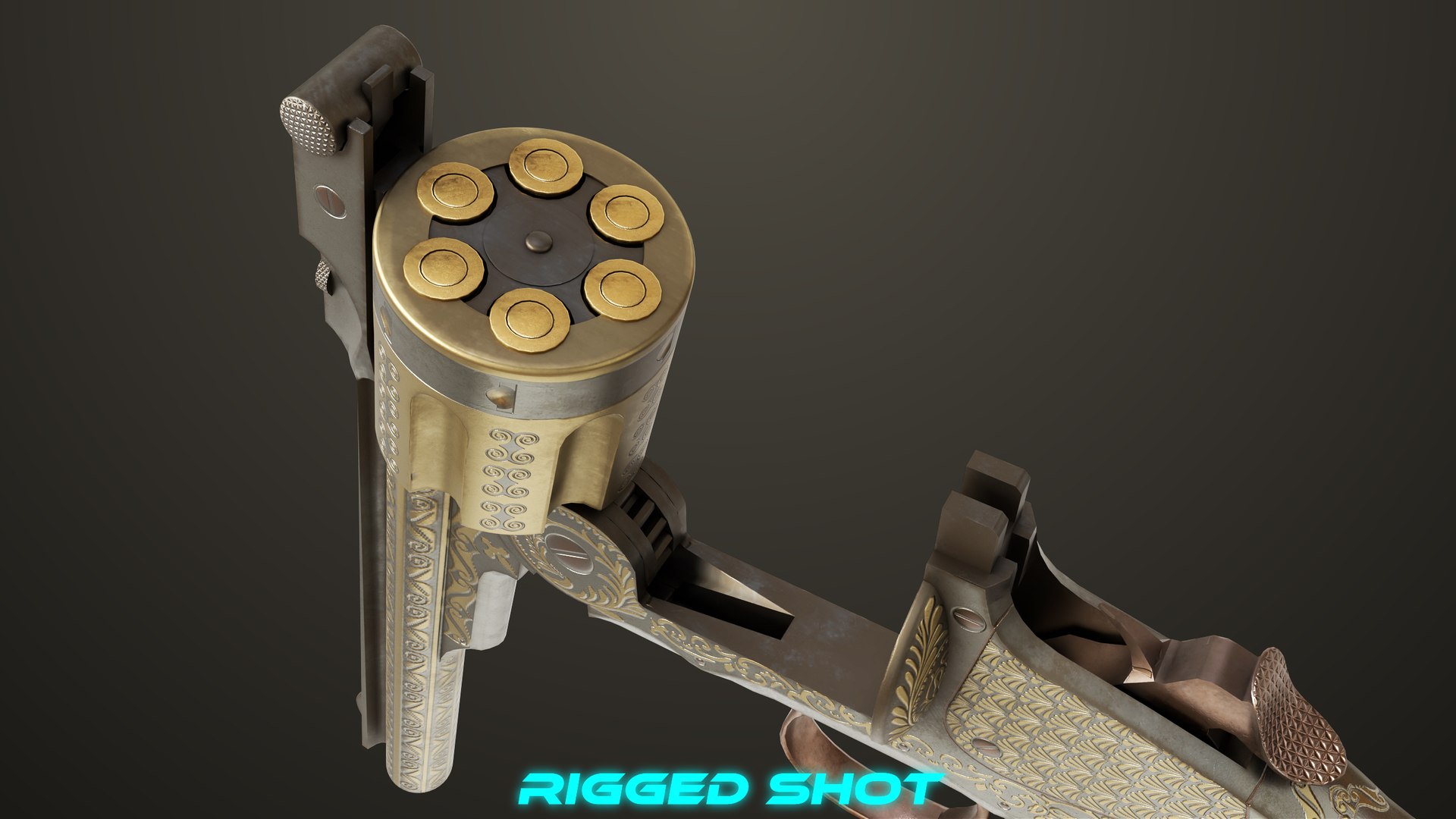 3D Aesthetic Revolver 02 Generic All PBR Unity UE Textures - TurboSquid ...