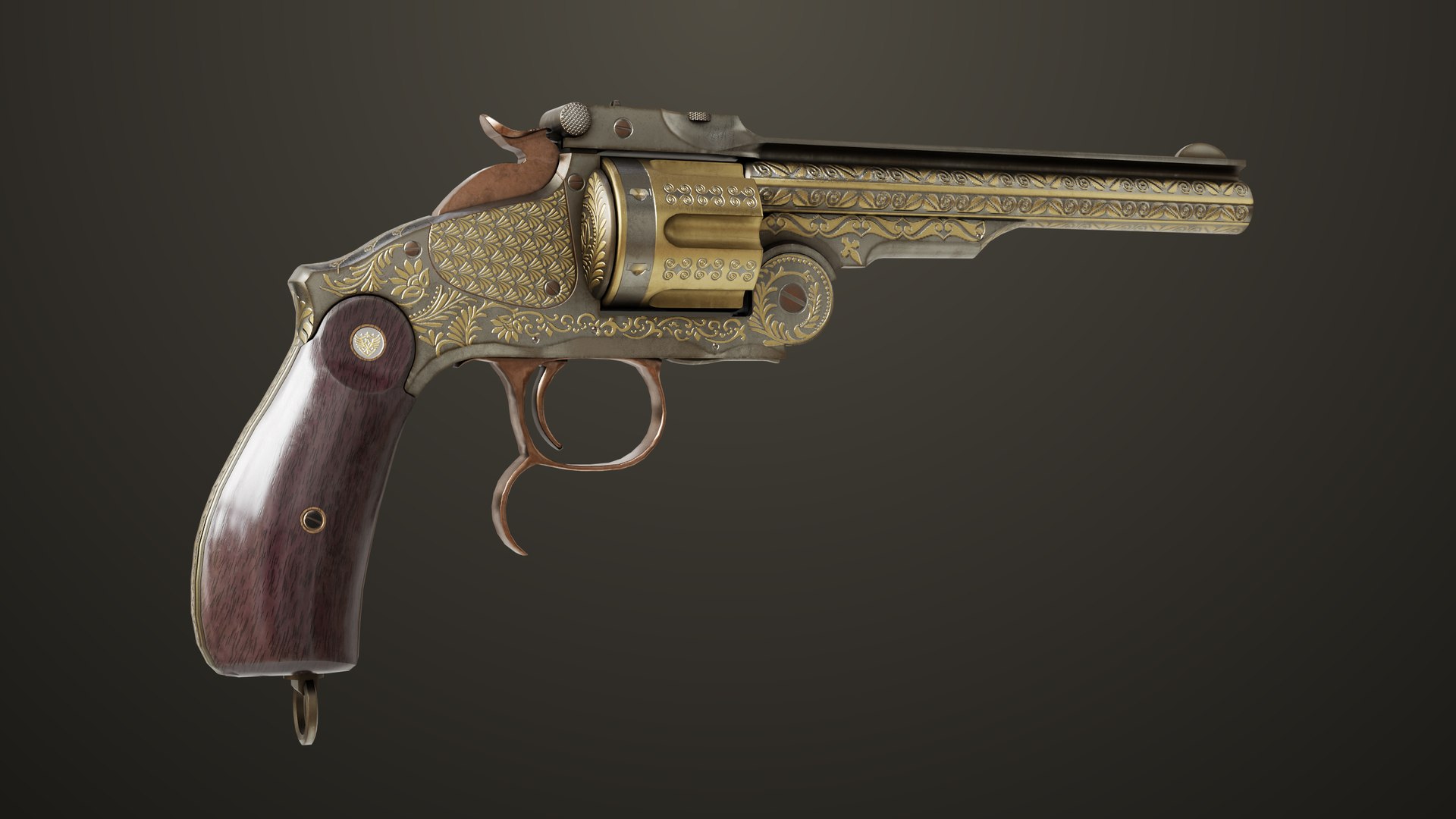 3D Aesthetic Revolver 02 Generic All PBR Unity UE Textures - TurboSquid ...