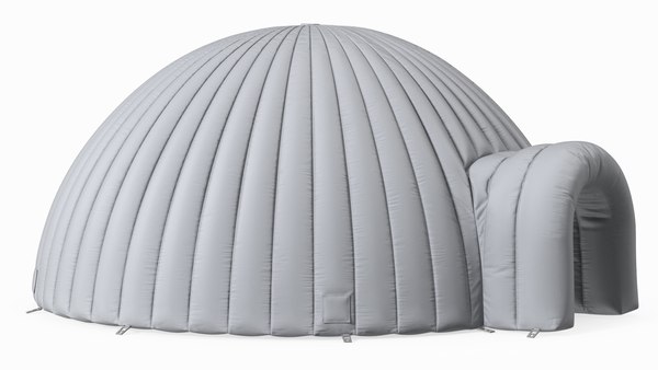 modelo 3d Tienda Hinchable Igloo Abierta Gris - TurboSquid 2212720