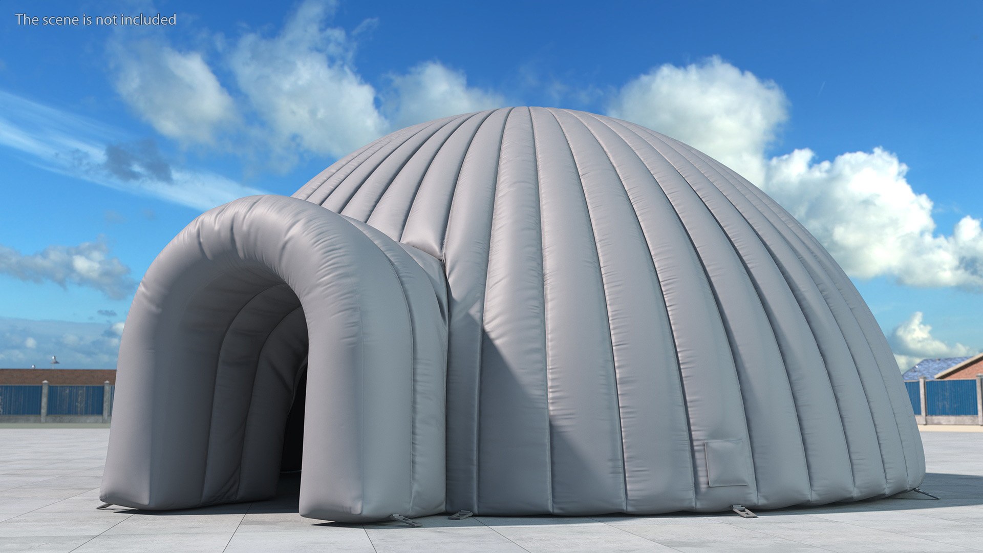 3D Model Inflatable Igloo Tent Open Grey - TurboSquid 2212720