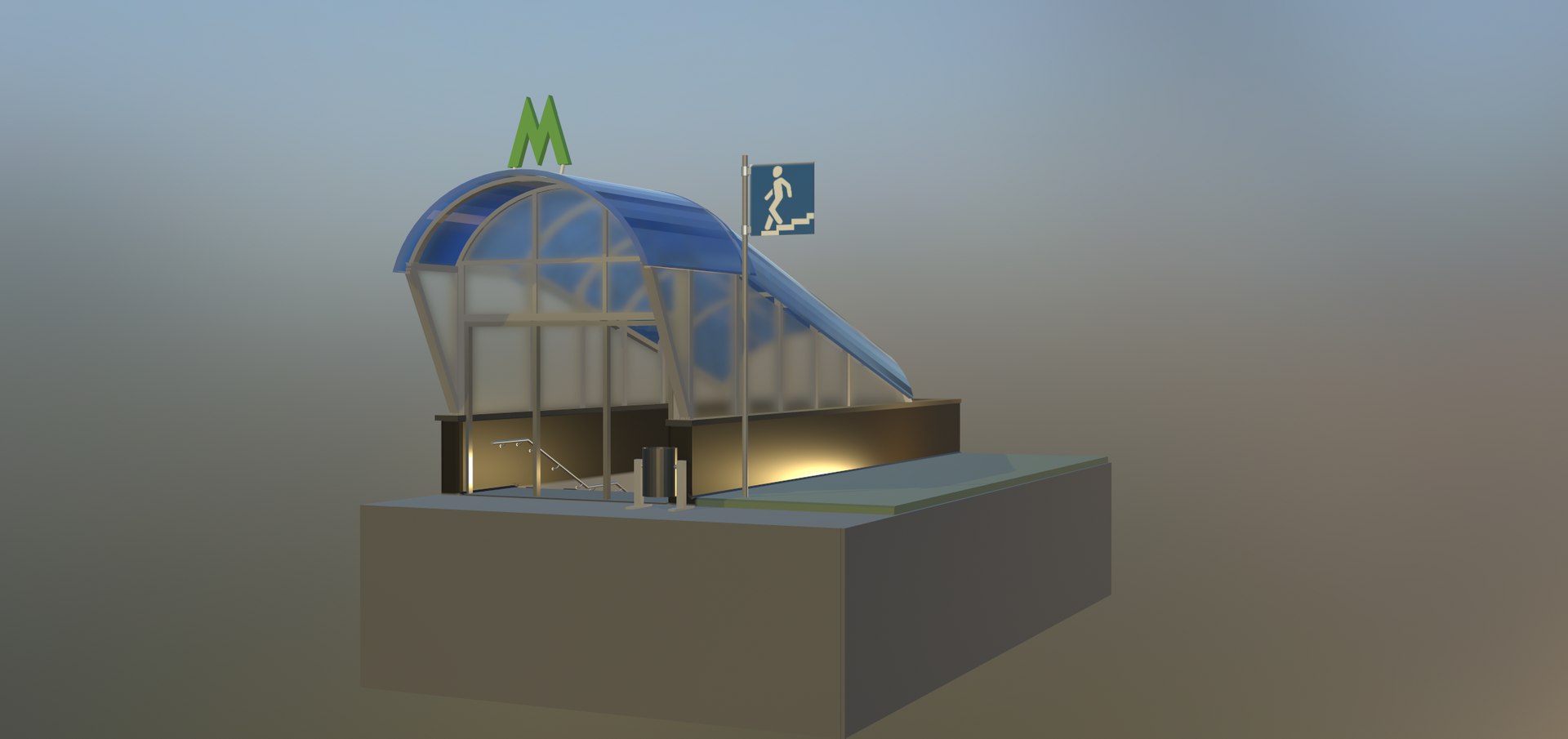3D Subway Station Model - TurboSquid 2075806