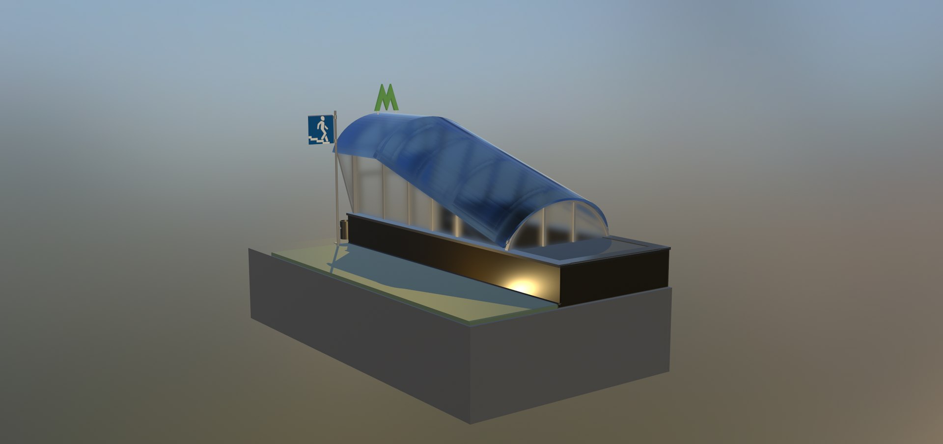 3D Subway Station Model - TurboSquid 2075806