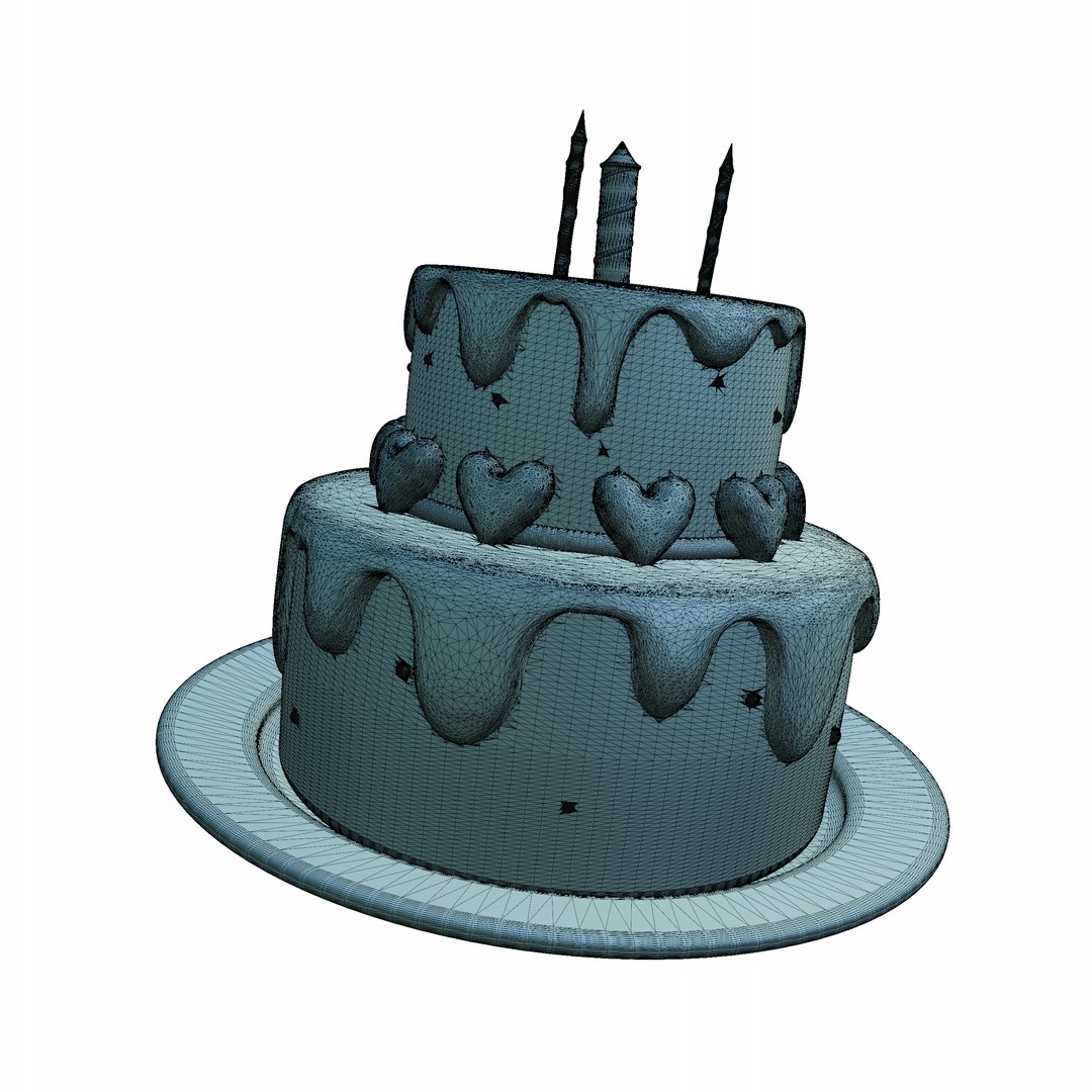 3D Model Birthday Cake Decor - TurboSquid 2199021