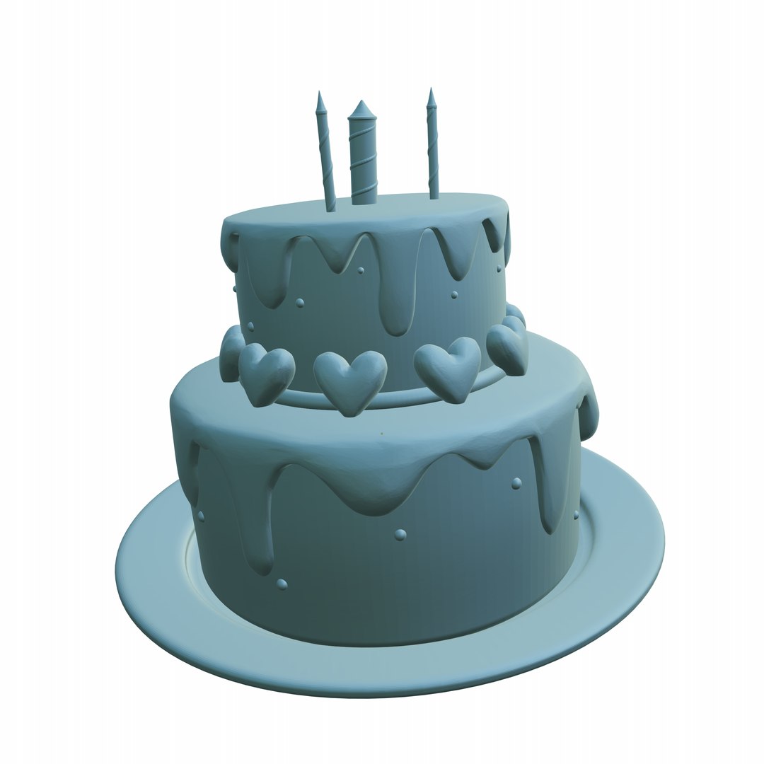 3D Model Birthday Cake Decor - TurboSquid 2199021