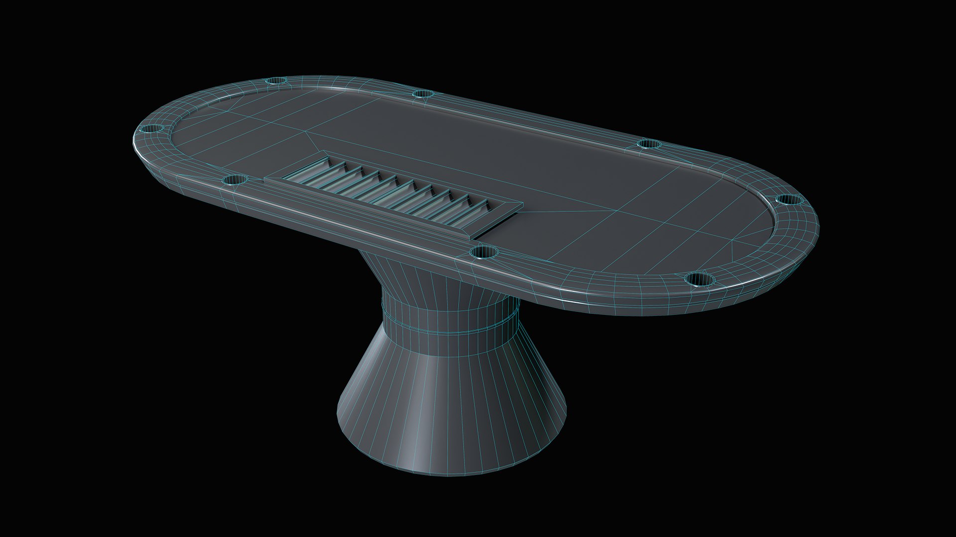 3D Poker Table Model - TurboSquid 1810502
