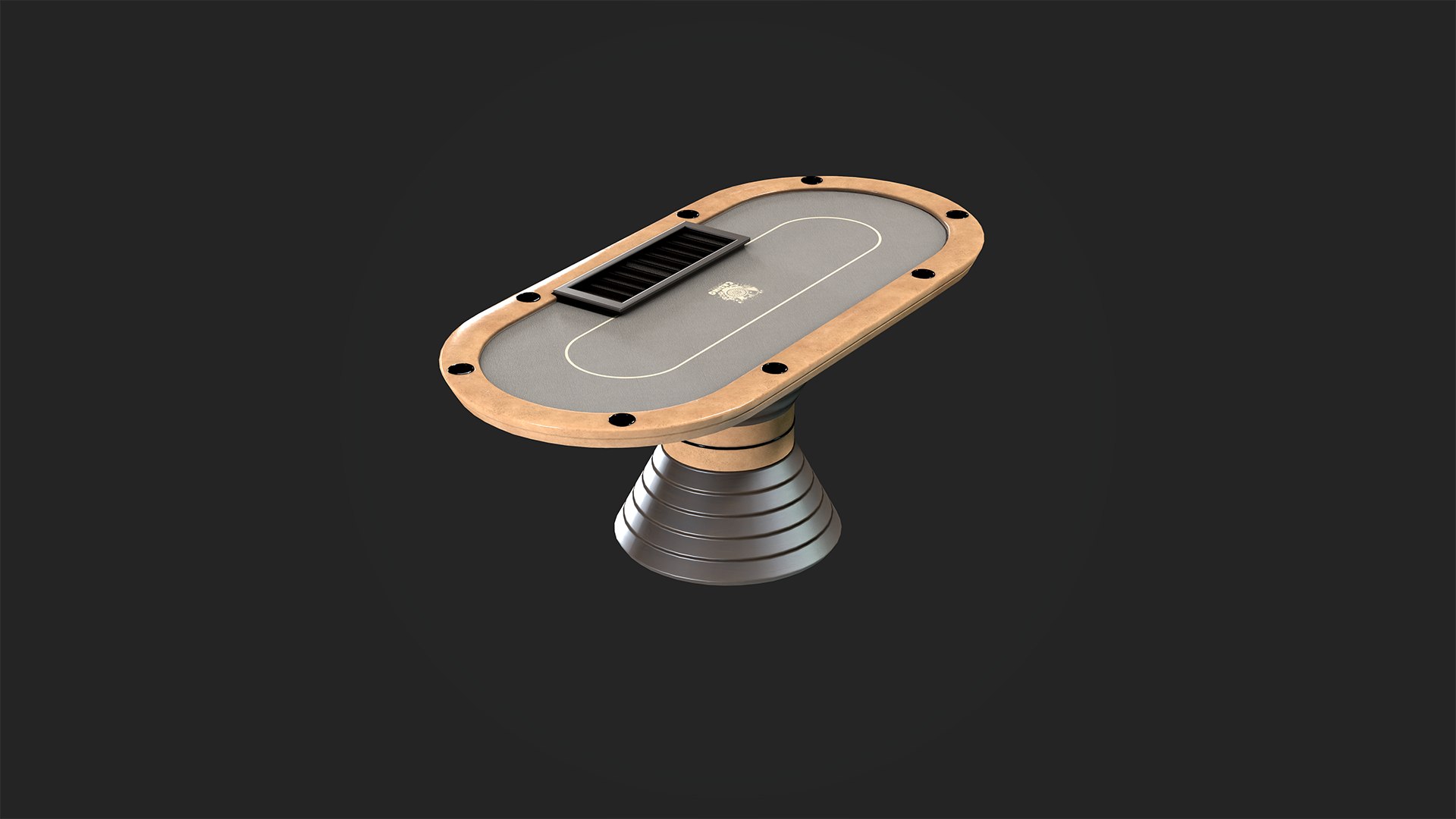 3D Poker Table Model - TurboSquid 1810502