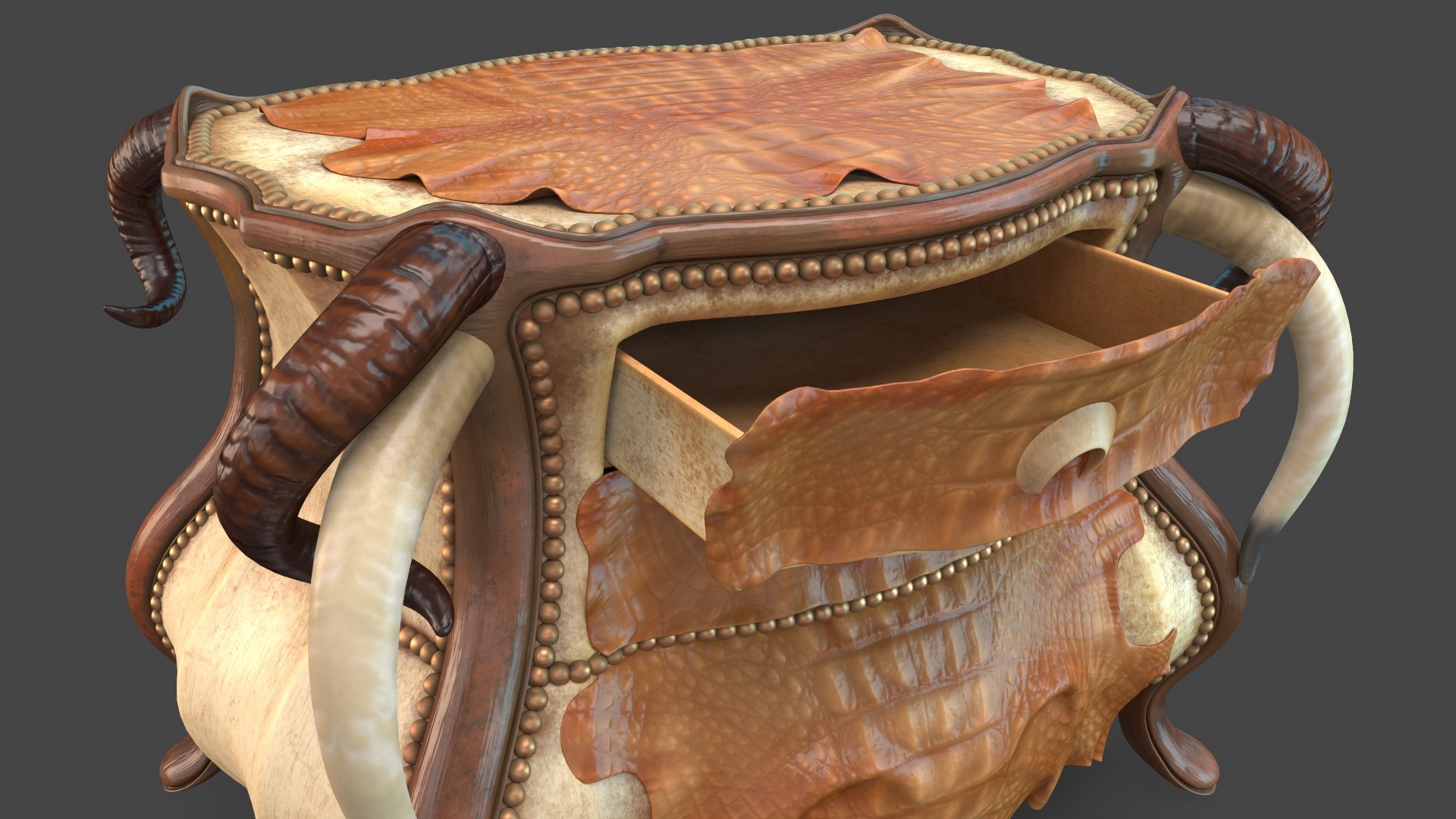 Infernal Furniture Animal Chest Model - TurboSquid 1658337