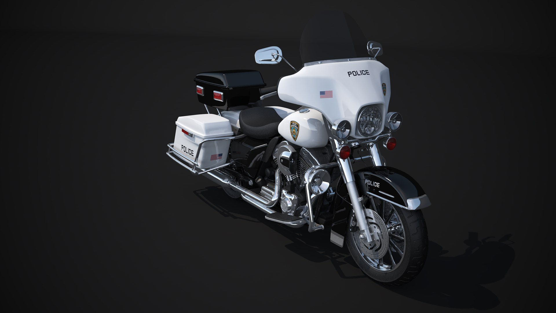 3D H-d Electra-glide Police Model - TurboSquid 1467646