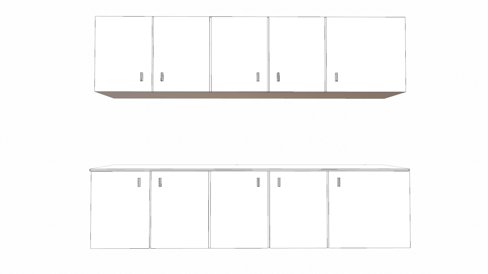 Kitchen Cabinet Model - TurboSquid 2332295