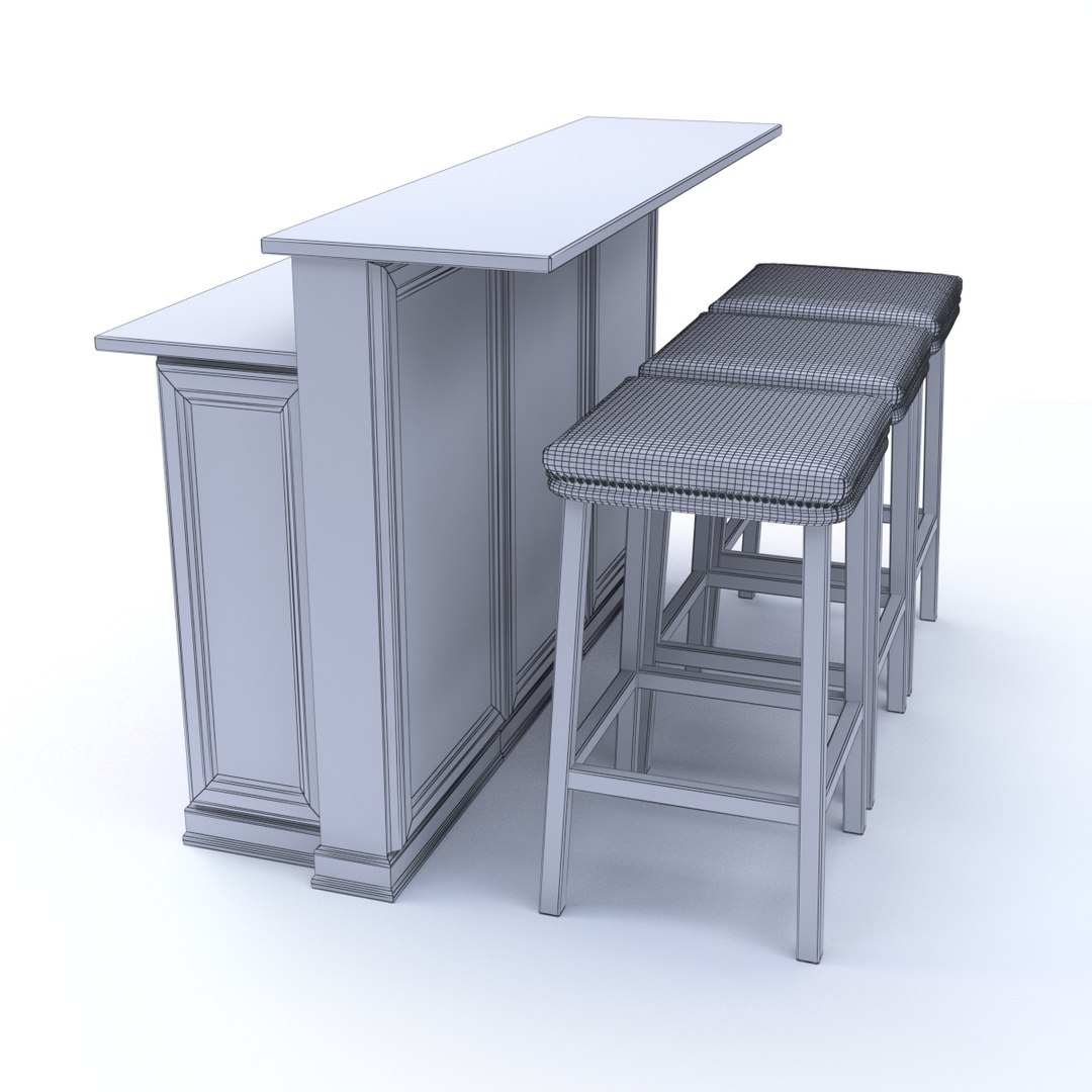 Bar counter 3D model - TurboSquid 1180262