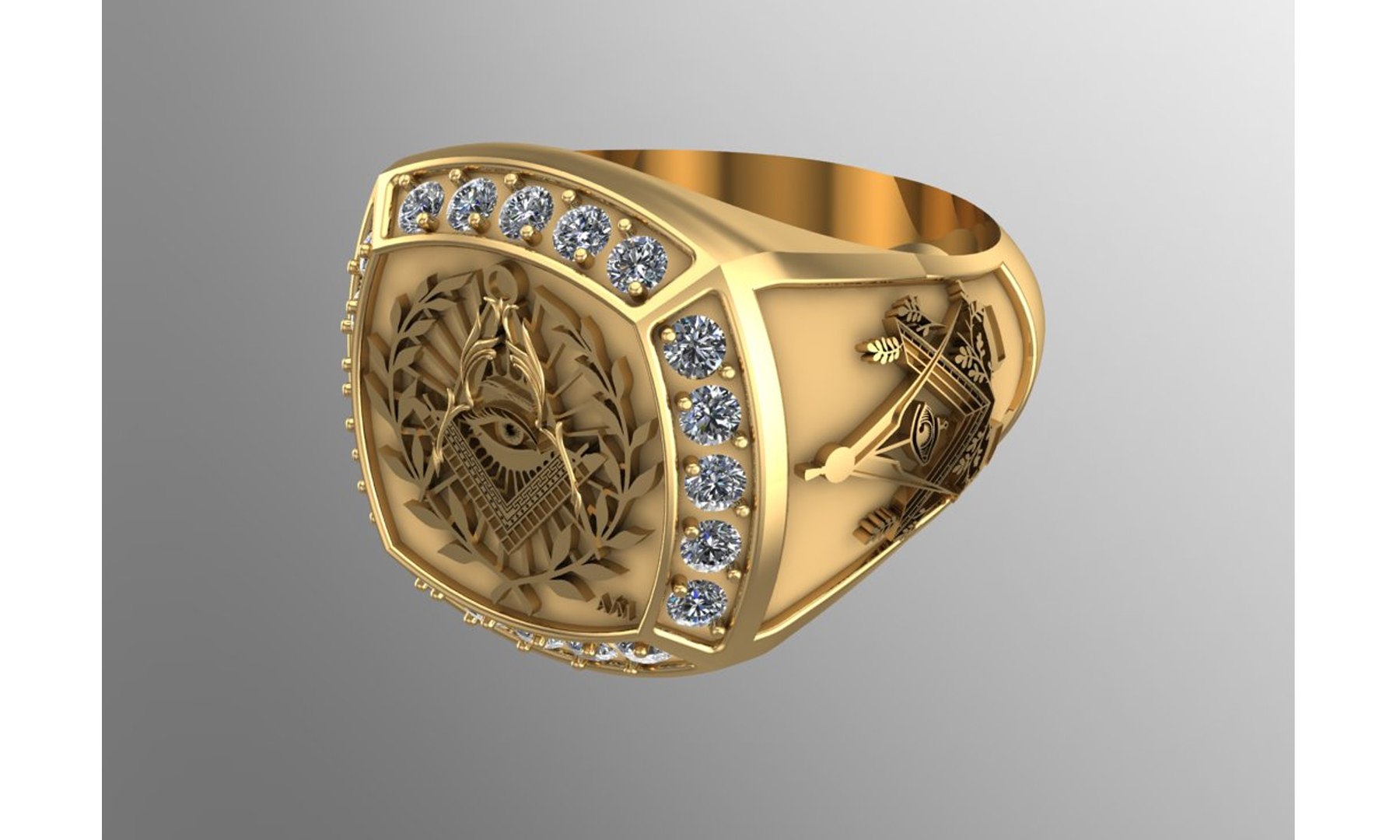 RING MASONIC 3D Model - TurboSquid 1840720