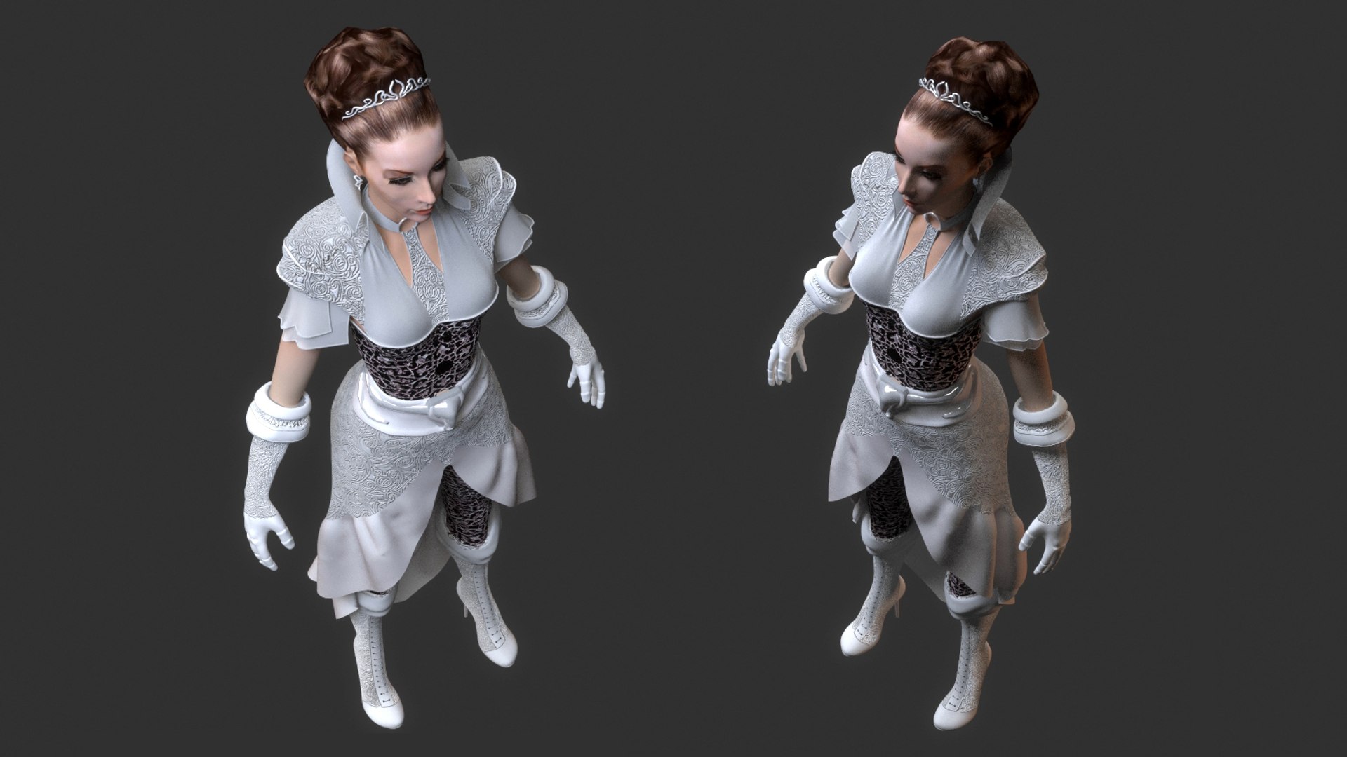 Beautiful Girl Princess 3D Model | 1148077 | TurboSquid