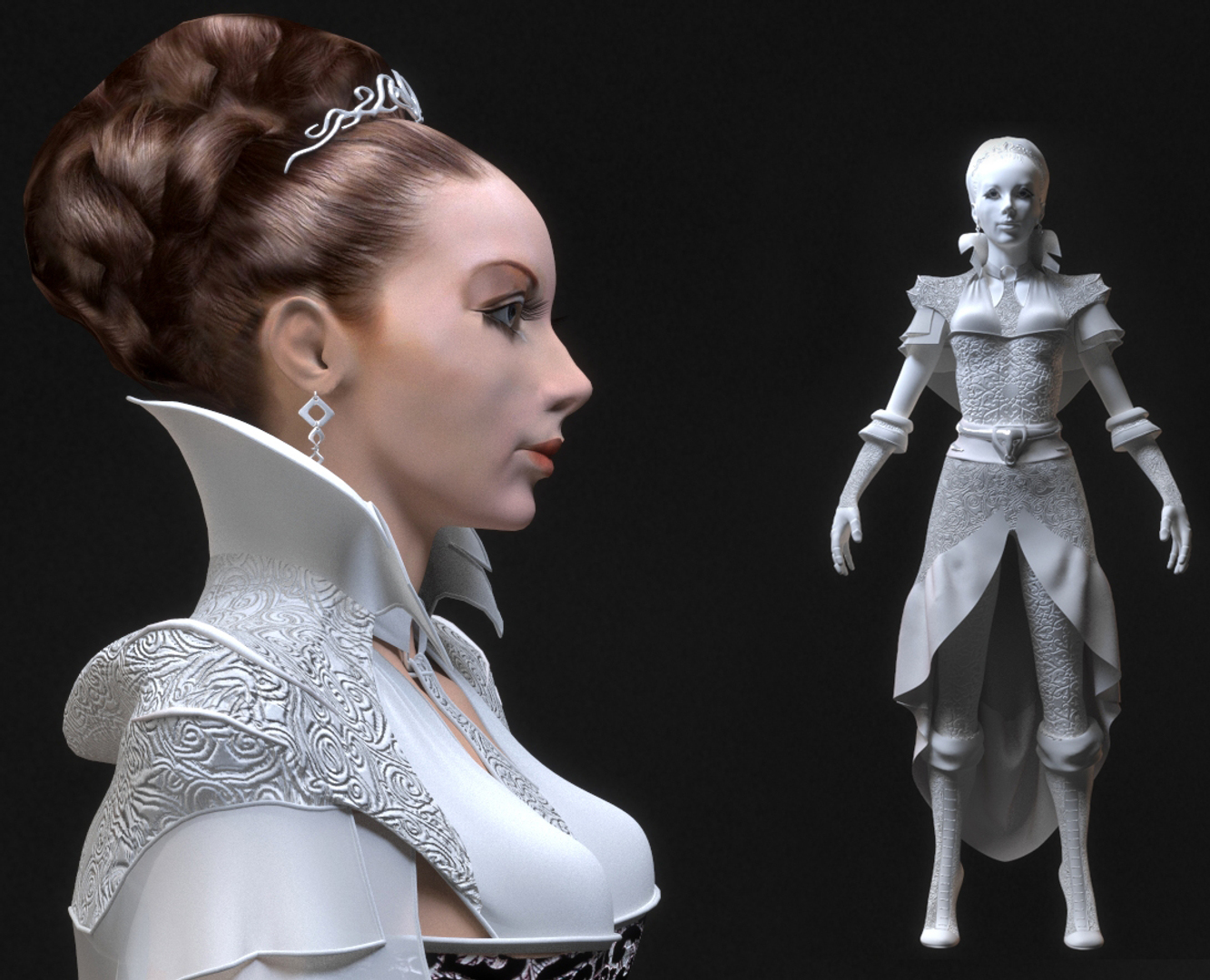 Beautiful girl princess 3D model | 1148077 | TurboSquid