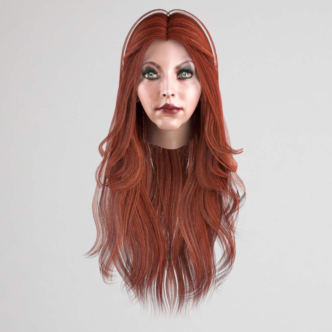 3D Model Female Hair 3 Colors - TurboSquid 1399839