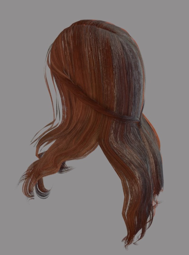 3D Model Female Hair 3 Colors - TurboSquid 1399839