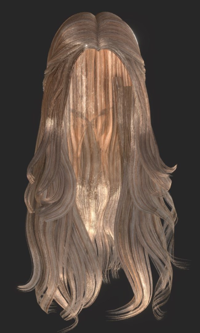 3D Model Female Hair 3 Colors - TurboSquid 1399839