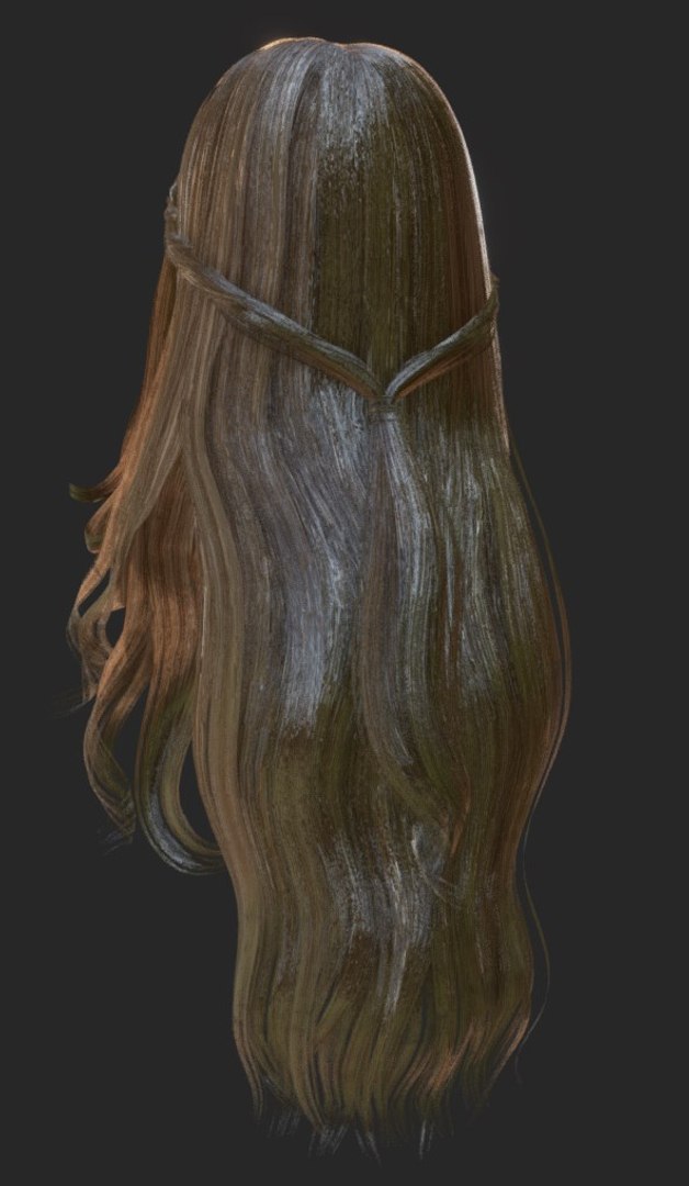 3D Model Female Hair 3 Colors - TurboSquid 1399839