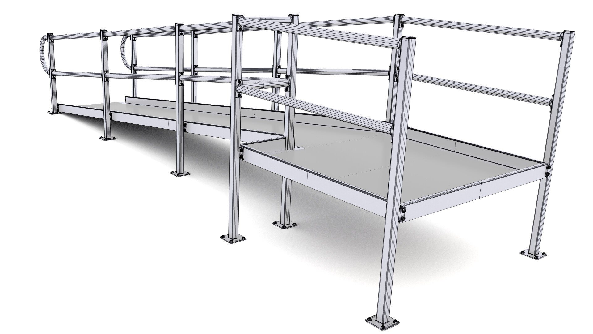 3D Model Wheelchair Ramps V5 - TurboSquid 2414393