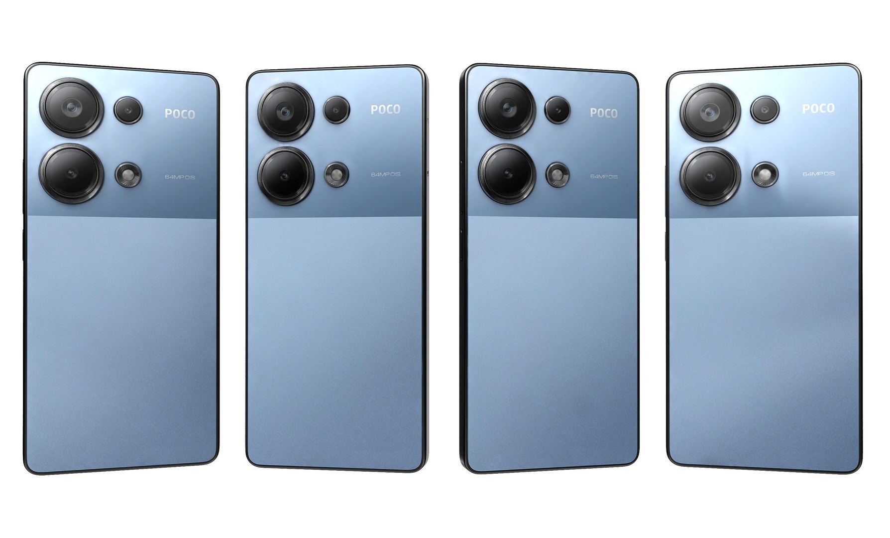 3D Xiaomi Poco M6 Pro Blue - TurboSquid 2181200