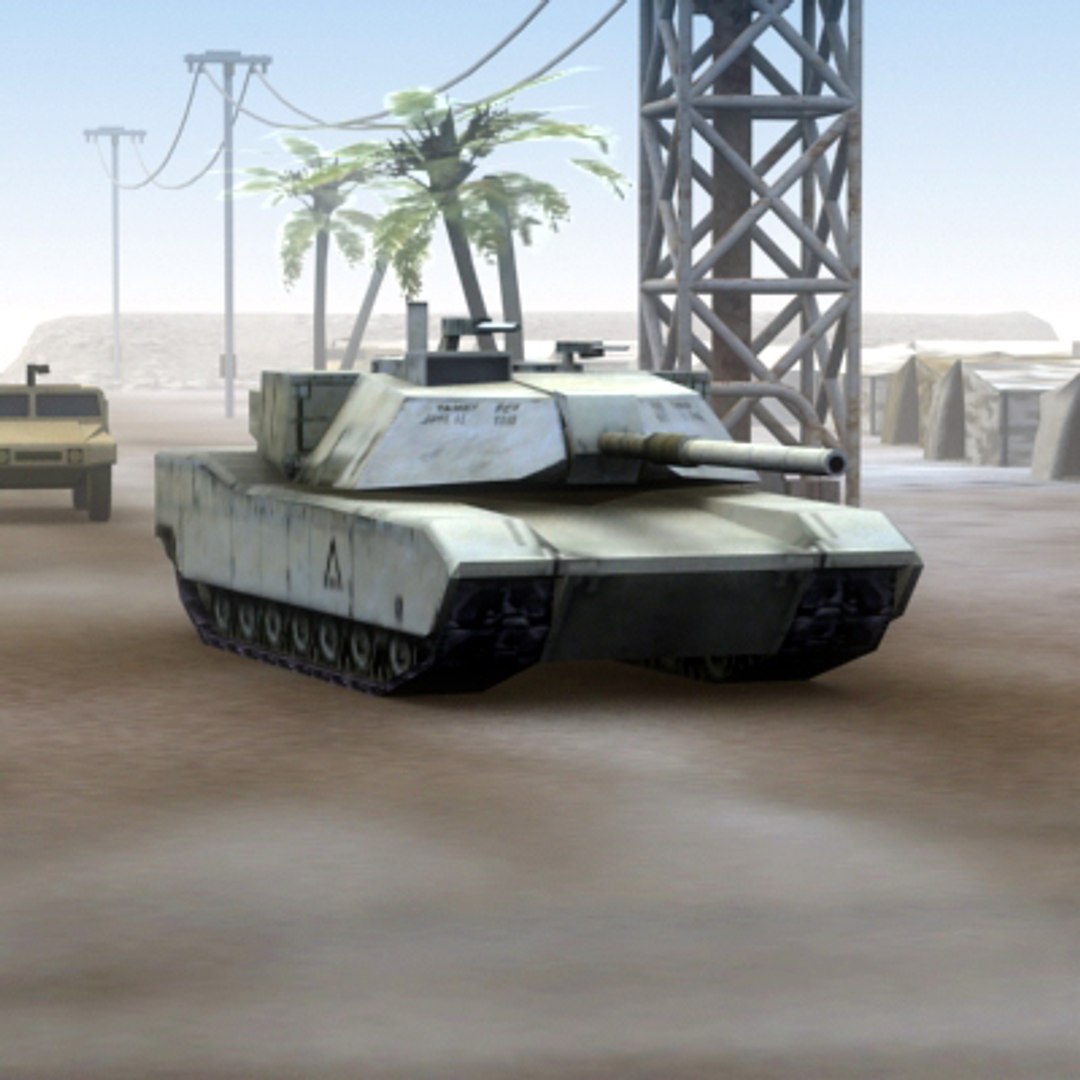3d Model M1a1 Battle Tank Military