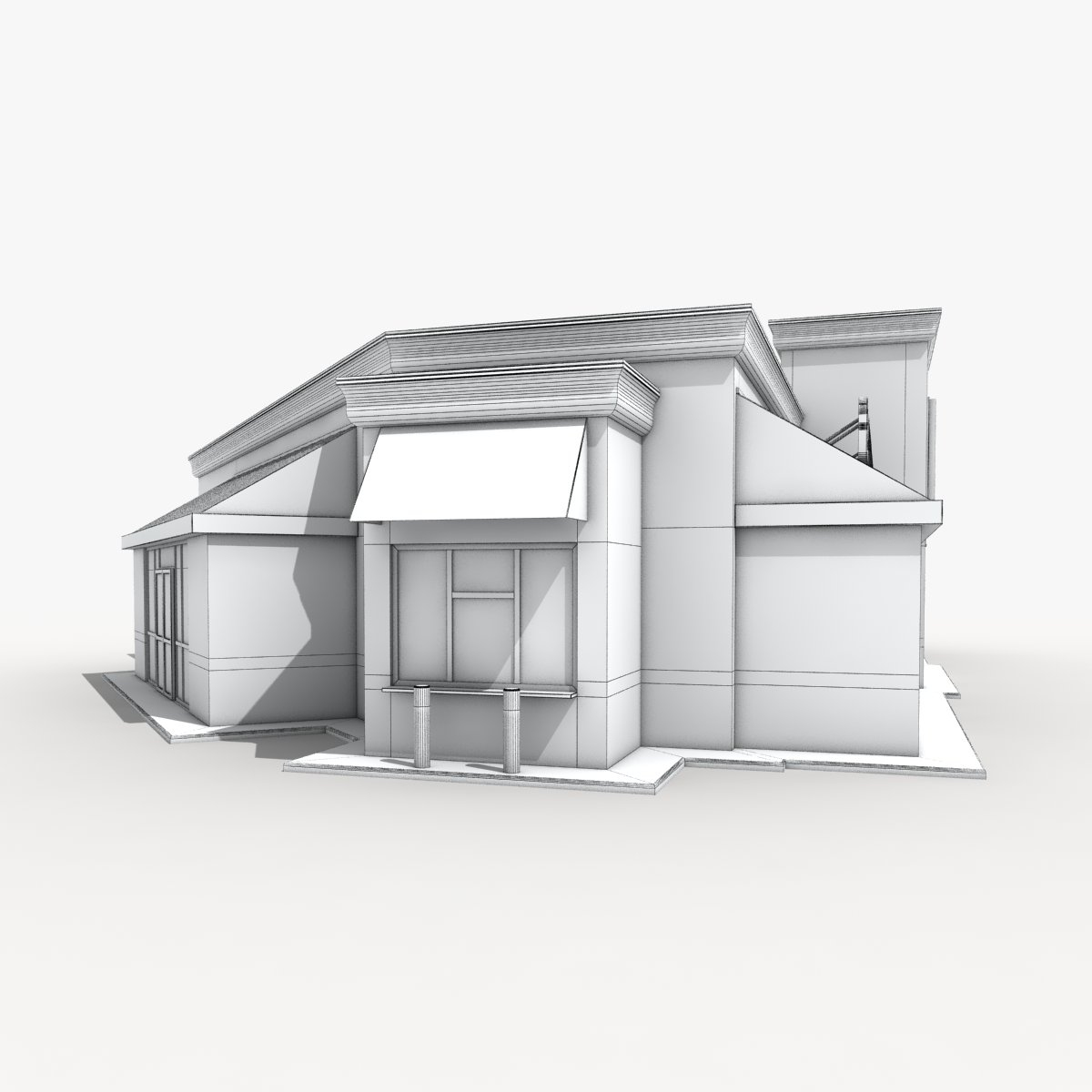 3d model circle k convenience store
