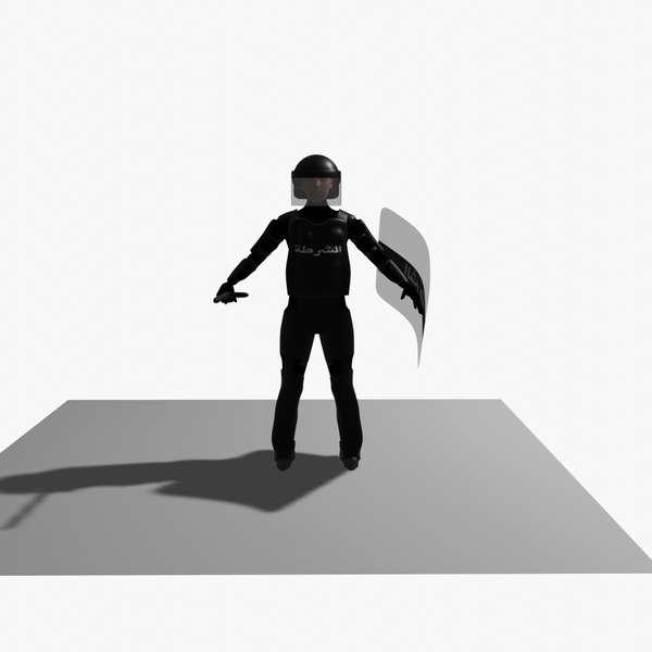 Rigged Policeman Anti-Riot 3D model - TurboSquid 1723973