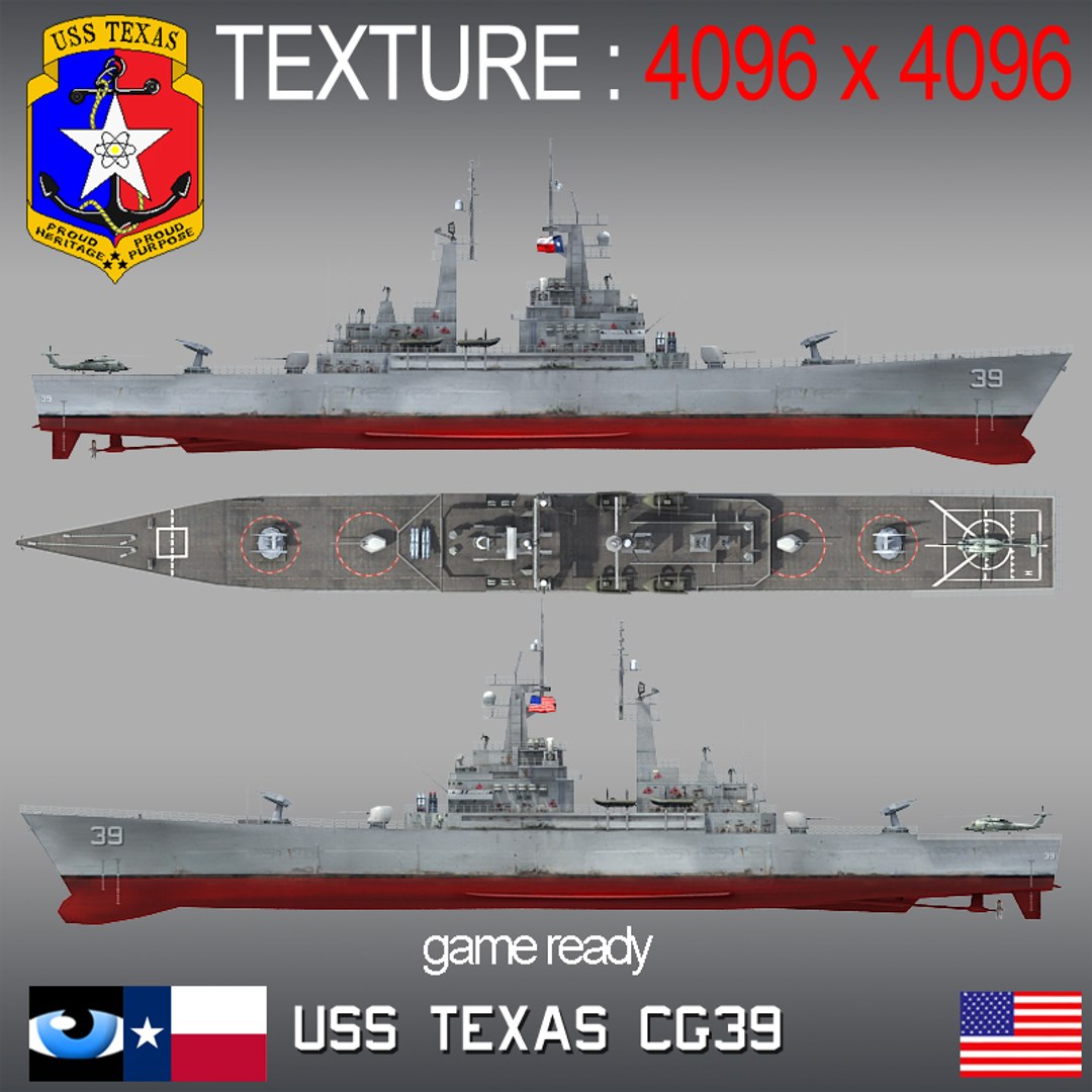 3d Uss Texas Cgn-39 Sh-60