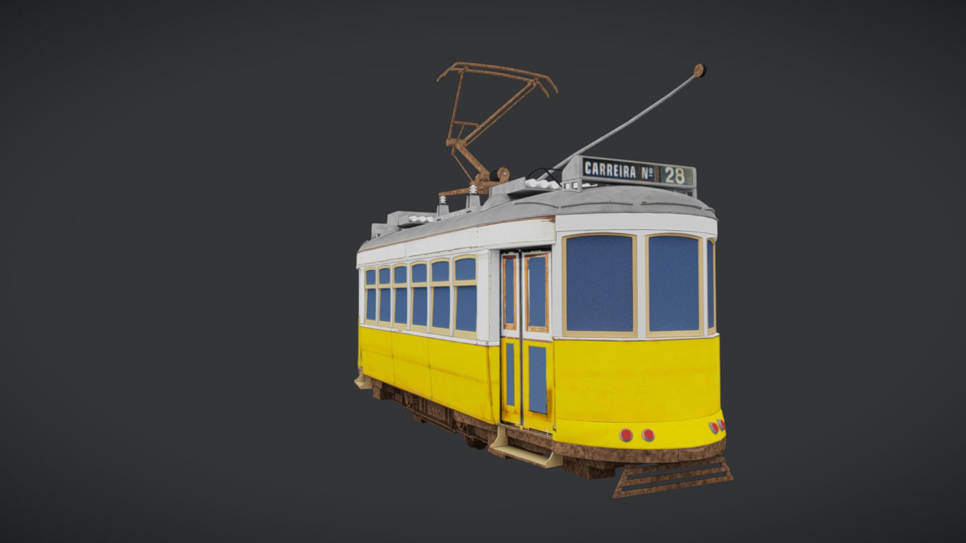 Old European Tram Model - TurboSquid 2363460
