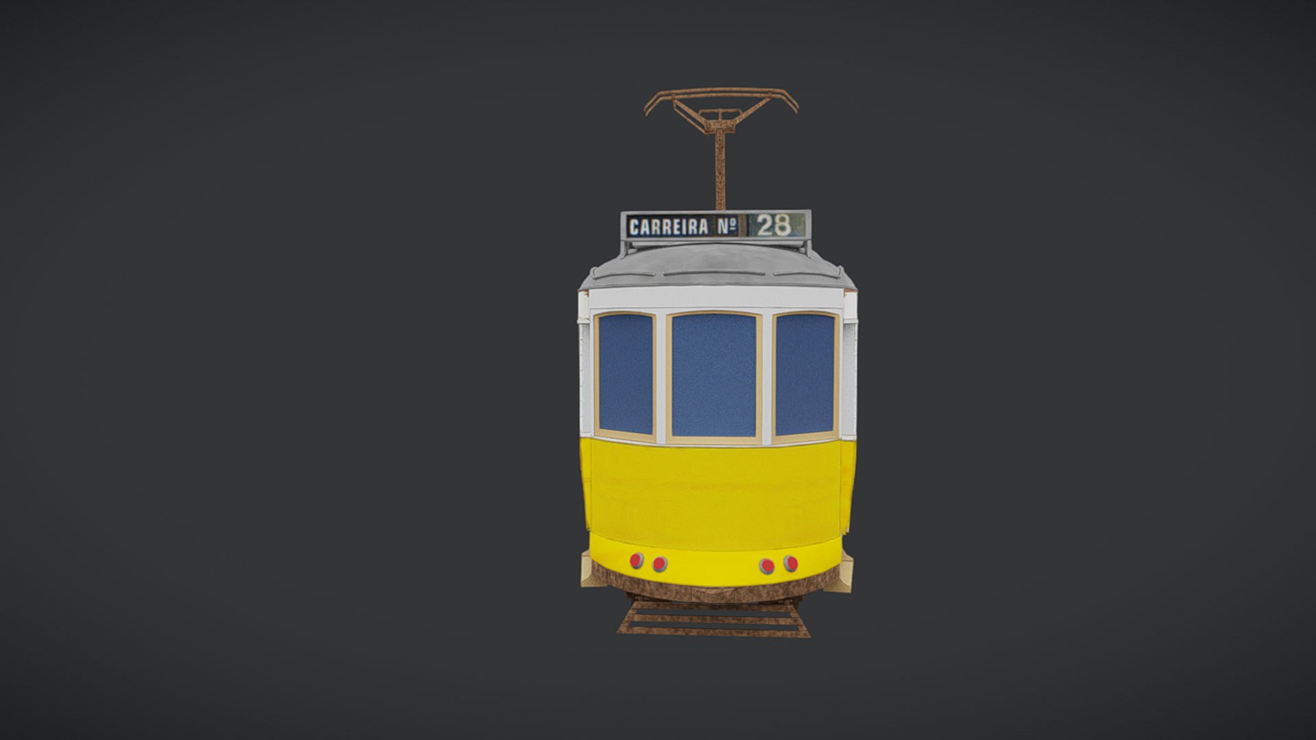 Old European Tram Model - TurboSquid 2363460