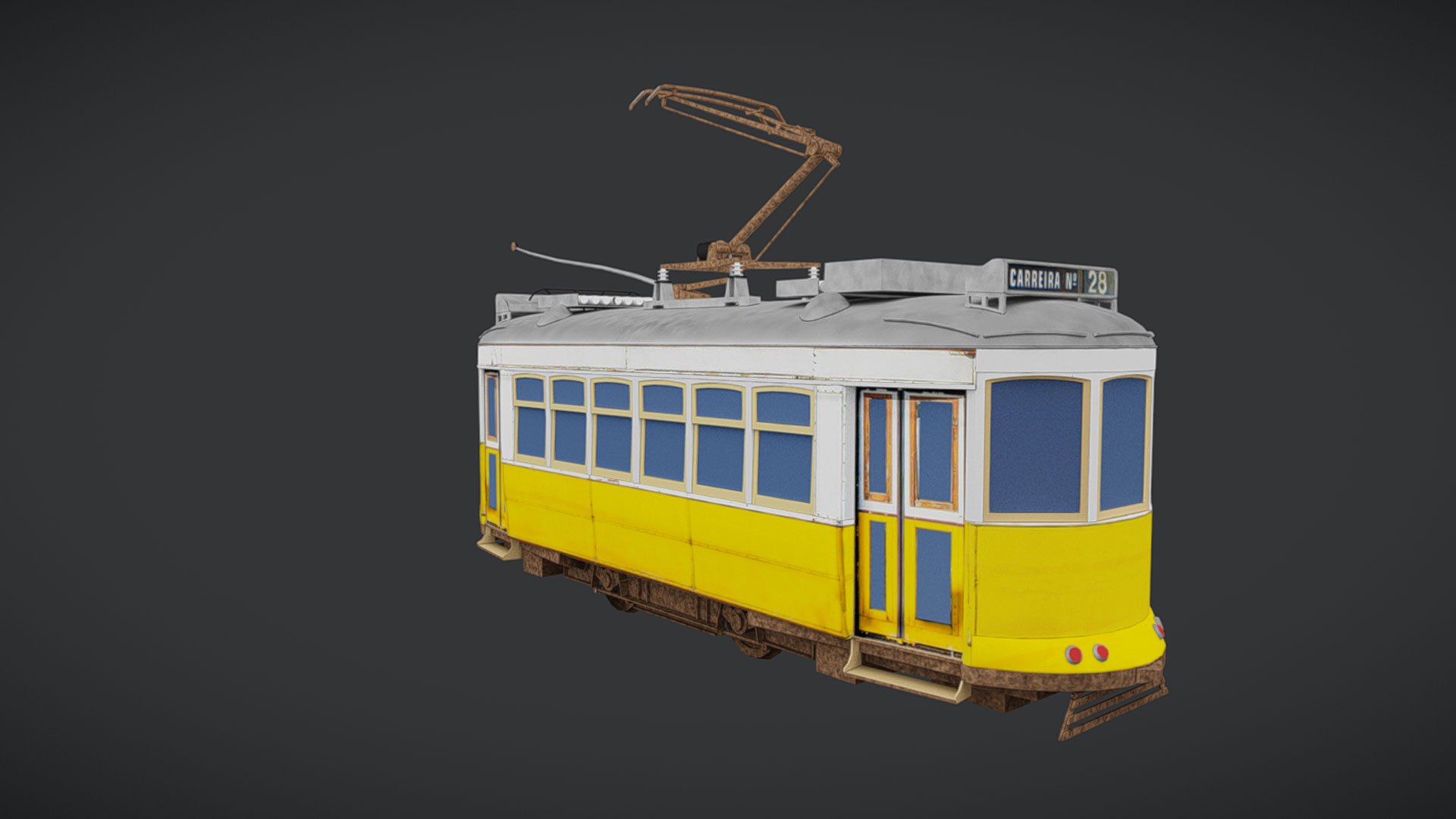Old European Tram Model - TurboSquid 2363460