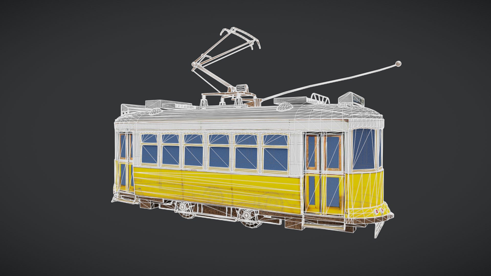 Old European Tram Model - TurboSquid 2363460