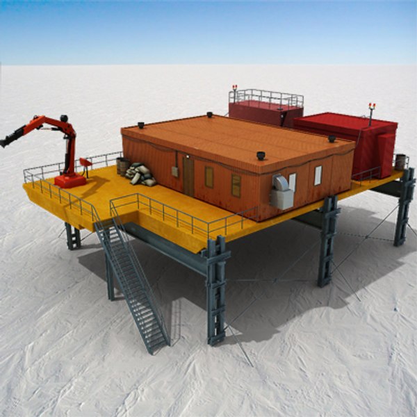 3d model of antarctic expedition base arctic