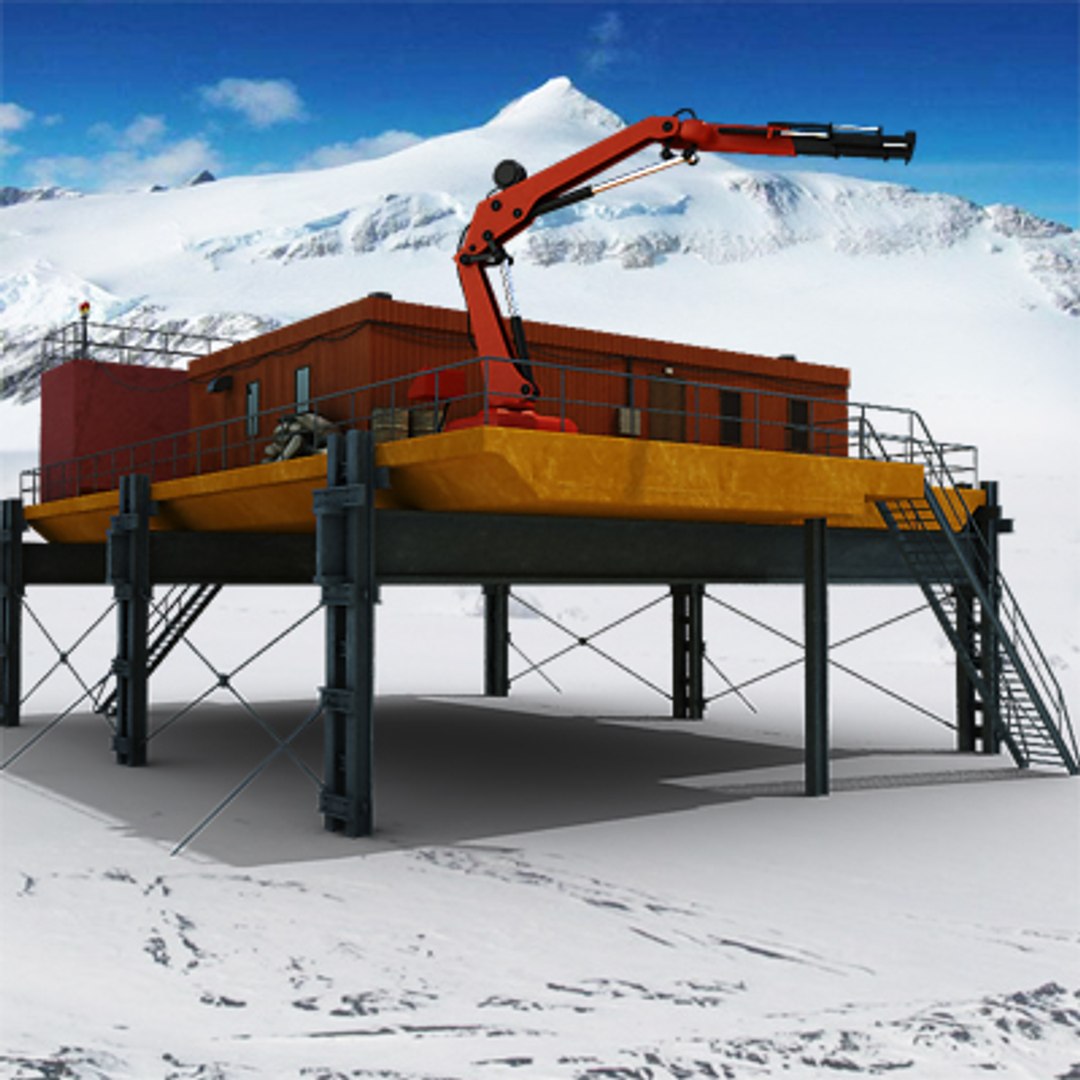 3d Model Of Antarctic Expedition Base Arctic