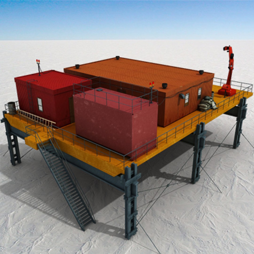 3d Model Of Antarctic Expedition Base Arctic