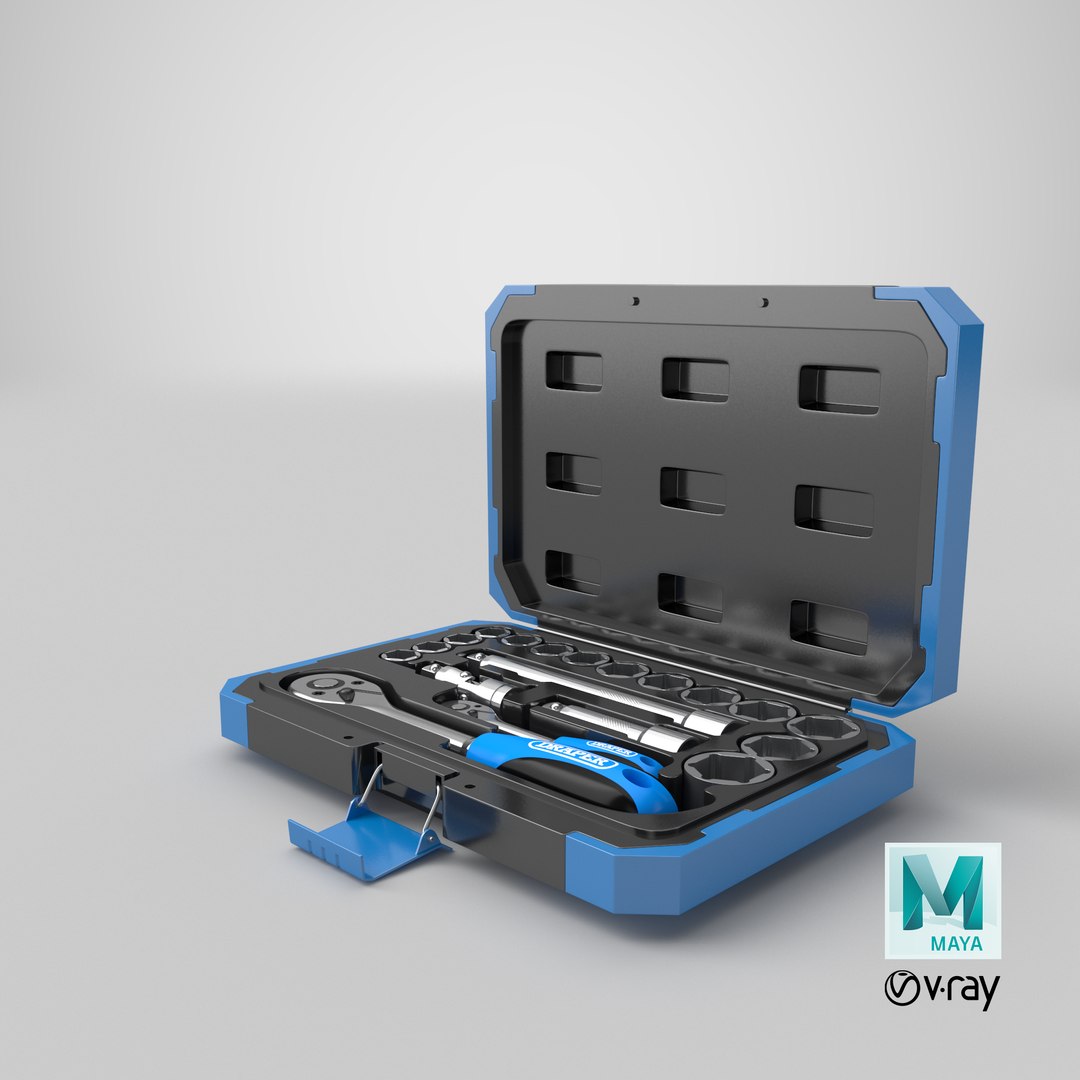 Detailed Socket Wrench Case 3D Model - TurboSquid 2150348