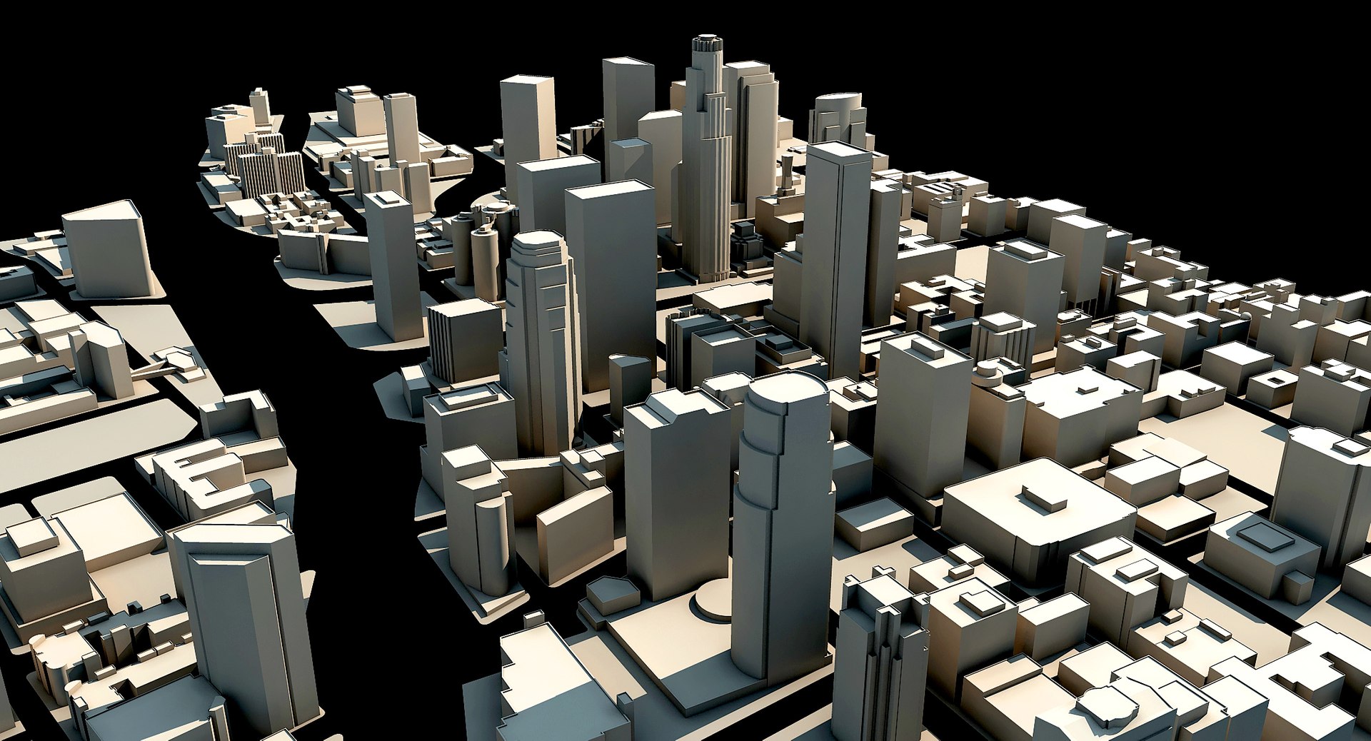 3d Model Los Angeles Downtown