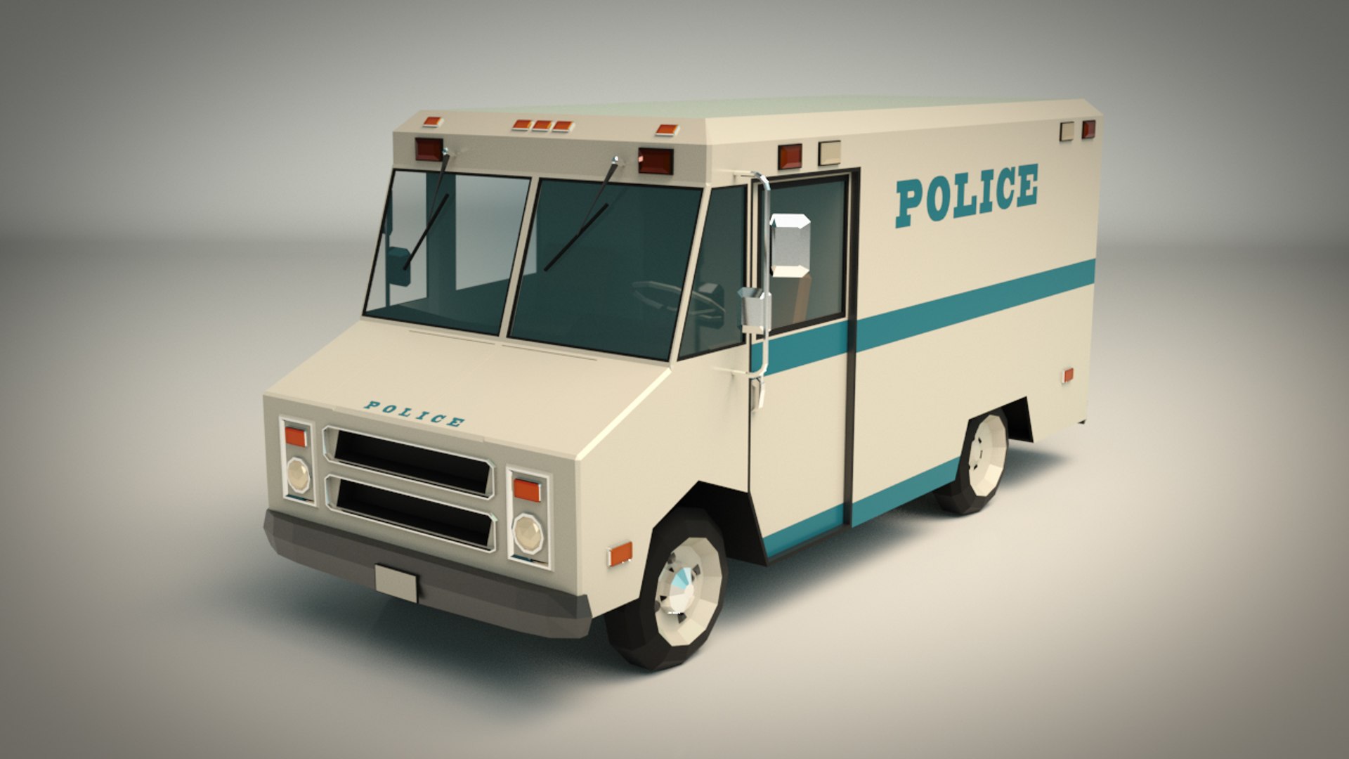 3D Van Police - TurboSquid 1449885