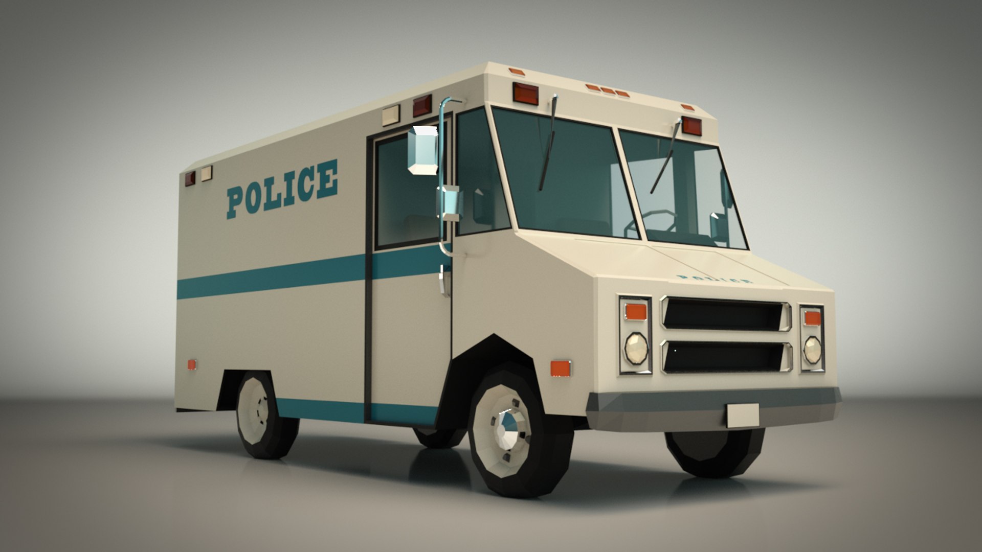 3D Van Police - TurboSquid 1449885