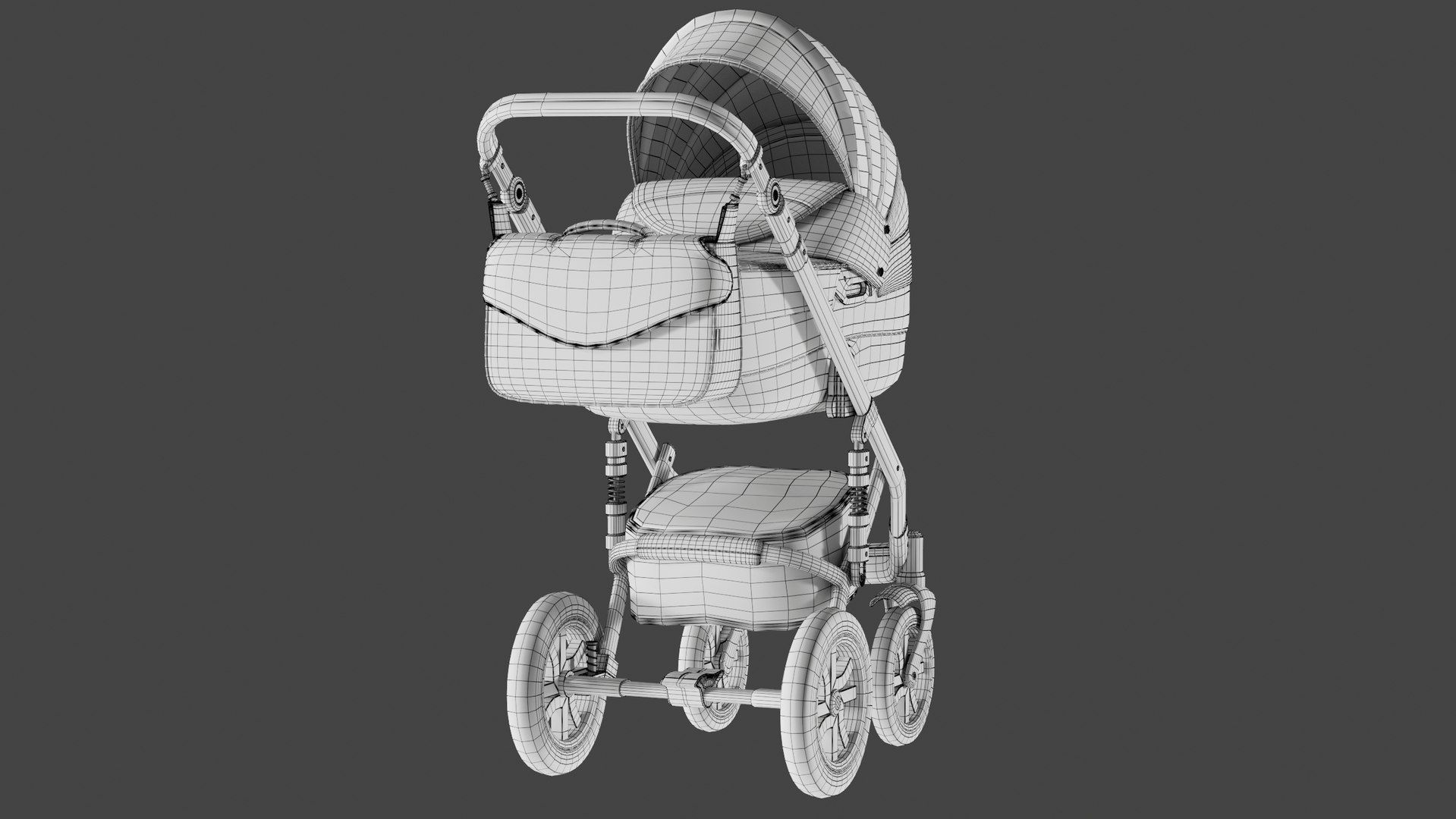 Realistic Baby Stroller Model - TurboSquid 1578739