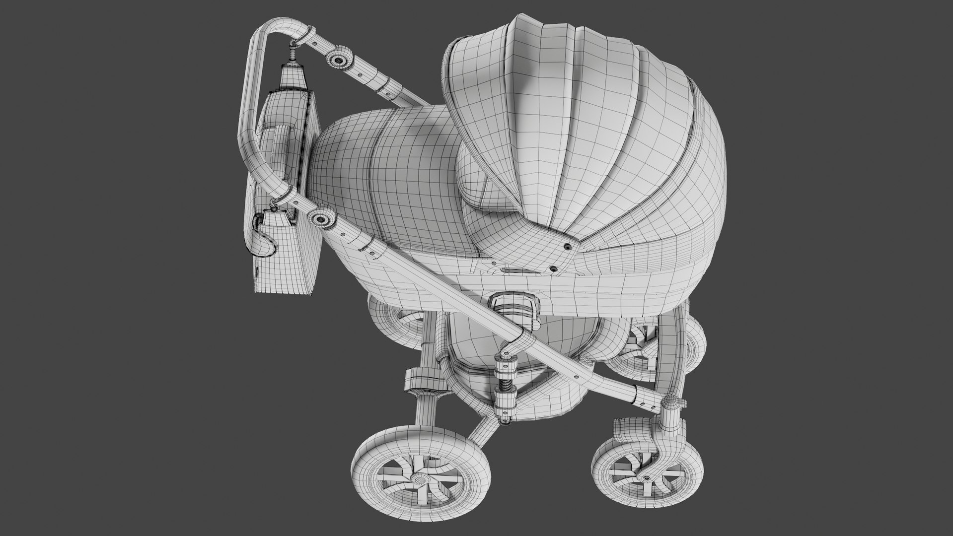 Realistic Baby Stroller Model - TurboSquid 1578739