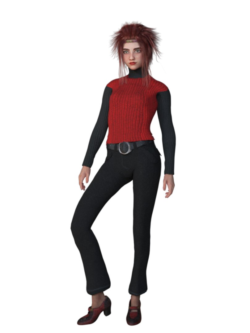 Realistic Girl Rigged 3D Model Model - TurboSquid 2099214