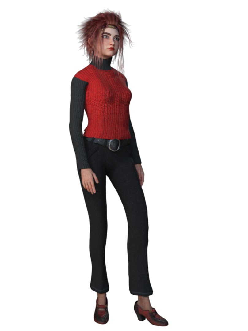 Realistic Girl Rigged 3D Model Model - TurboSquid 2099214