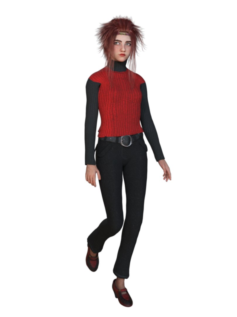 Realistic Girl Rigged 3D Model Model - TurboSquid 2099214