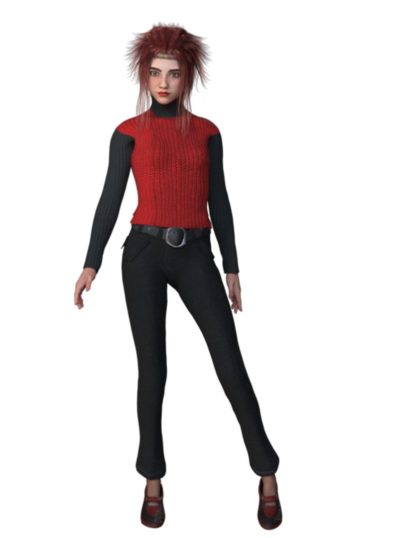 Realistic Girl Rigged 3D Model Model - TurboSquid 2099214